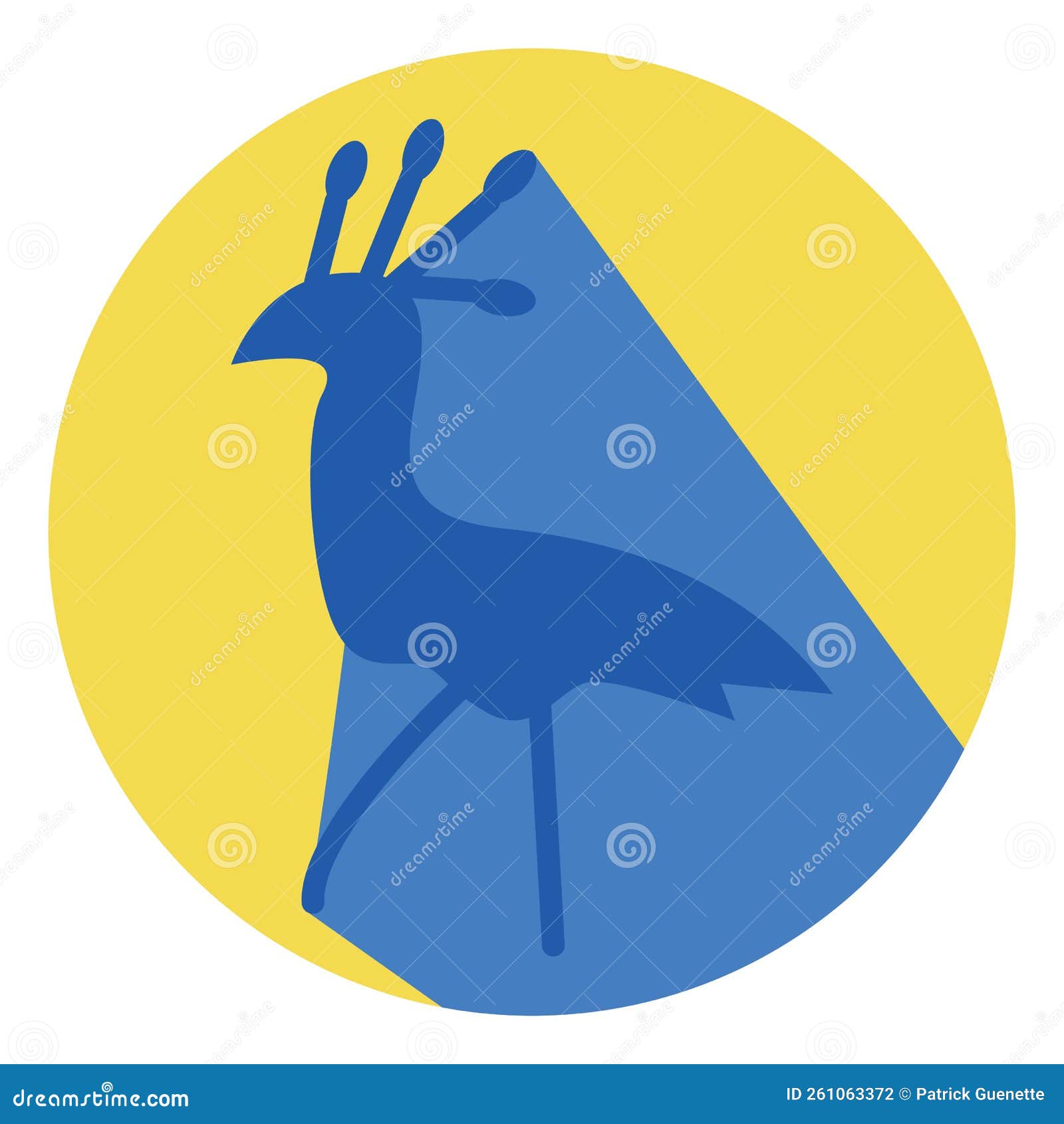 Exotic blue bird, icon stock vector. Illustration of parrot - 261063372