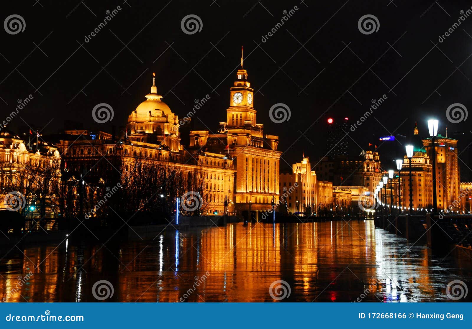 Exotic Building Clusters in the Bund of Shanghai Stock Photo - Image of ...