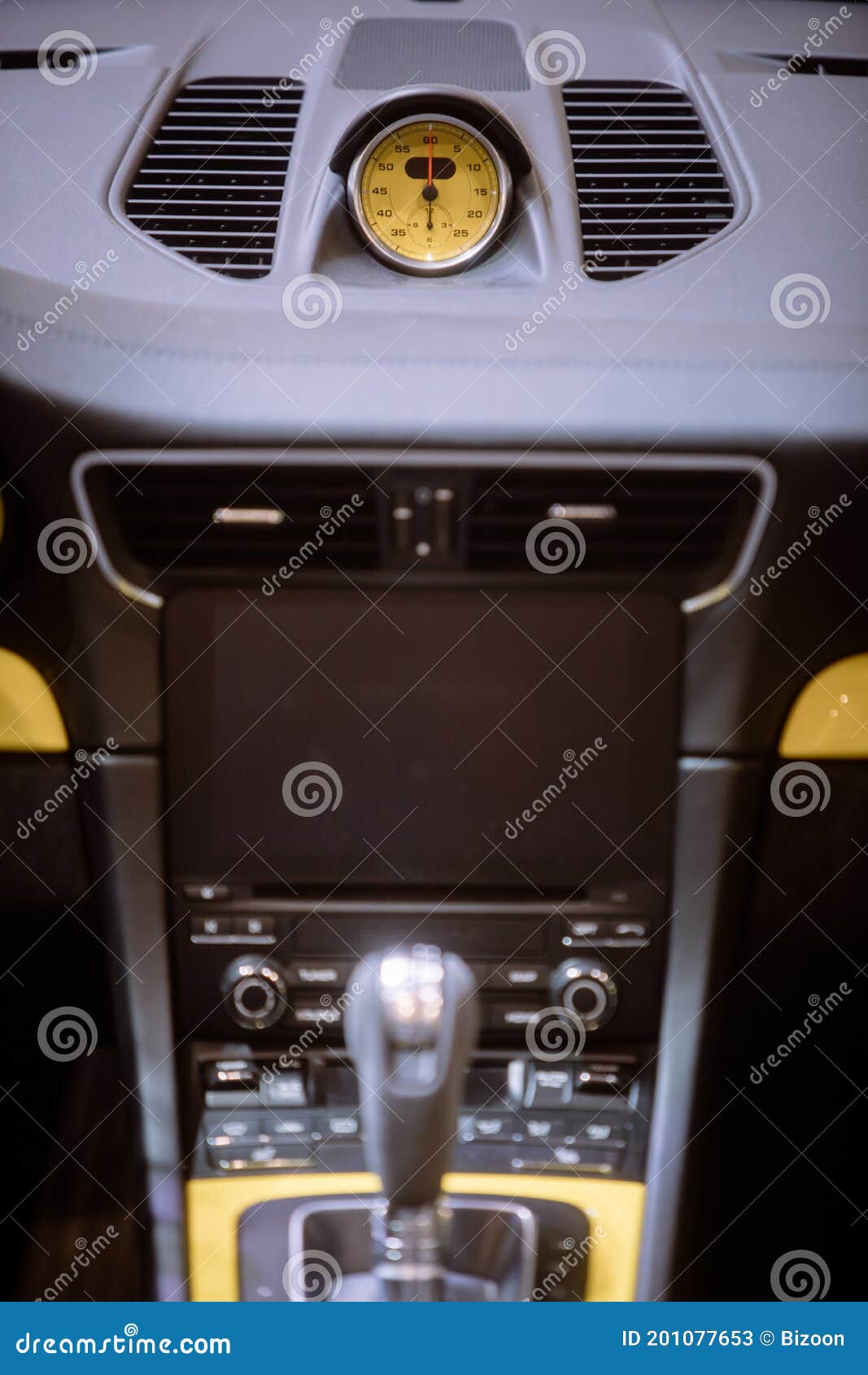 Exotic Car Central Console on the Dashboard Stock Image - Image of ...