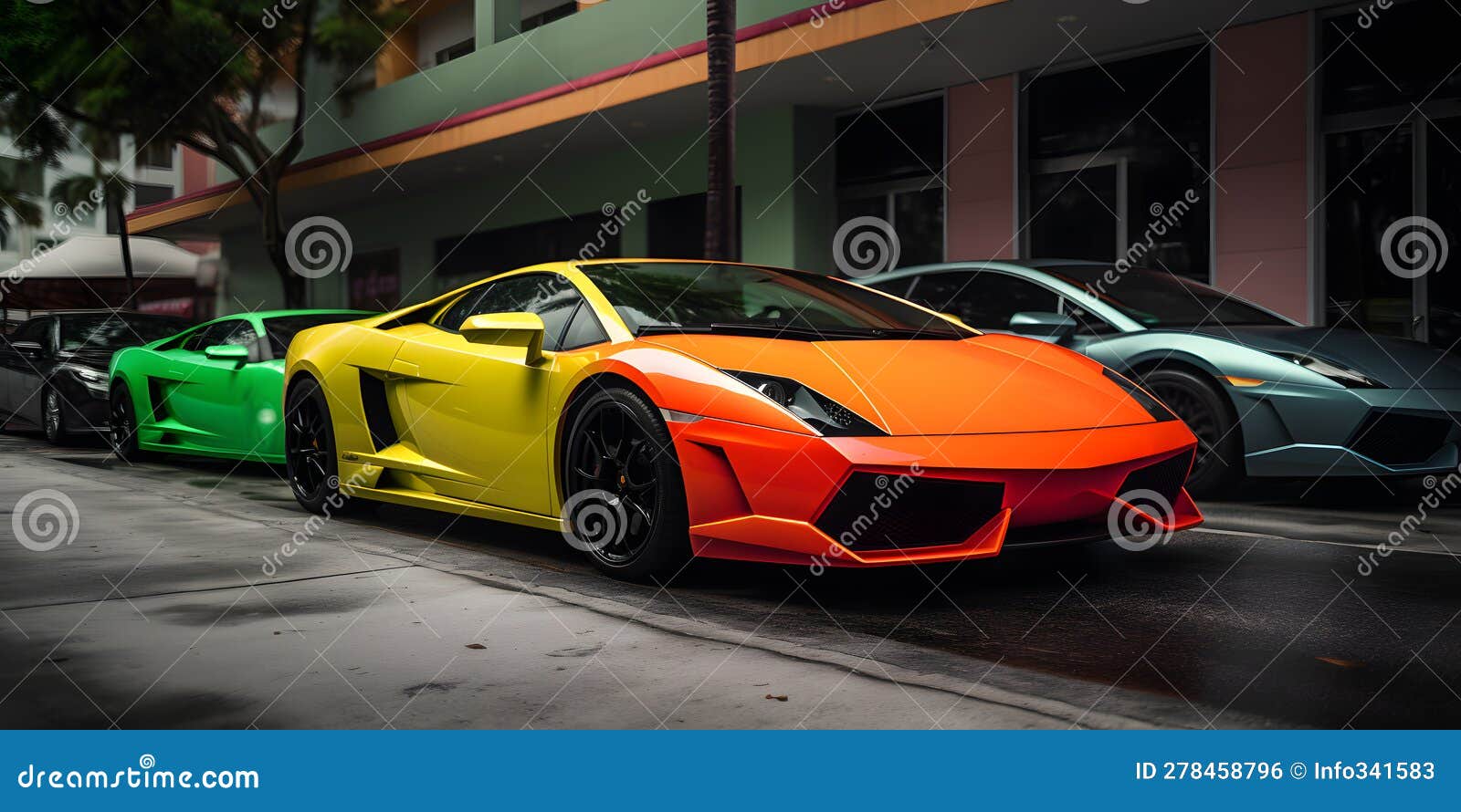 Exotic Car Rare Exotic Location Colors One Generative AI Stock ...