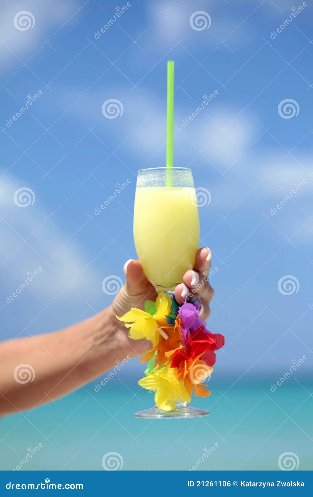 Exotic cocktail in Tropics stock photo. Image of beach - 21261106