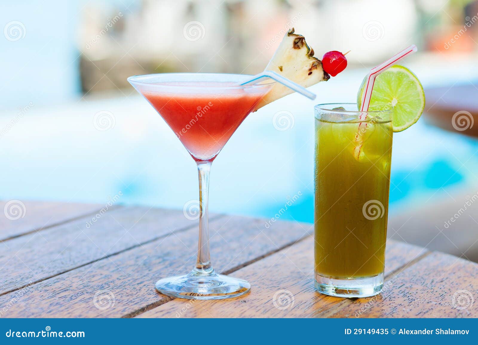 Exotic cocktails stock image. Image of water, vacation - 29149435