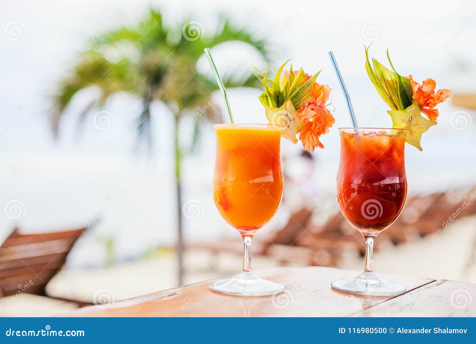 Exotic cocktails stock photo. Image of beverage, color - 116980500