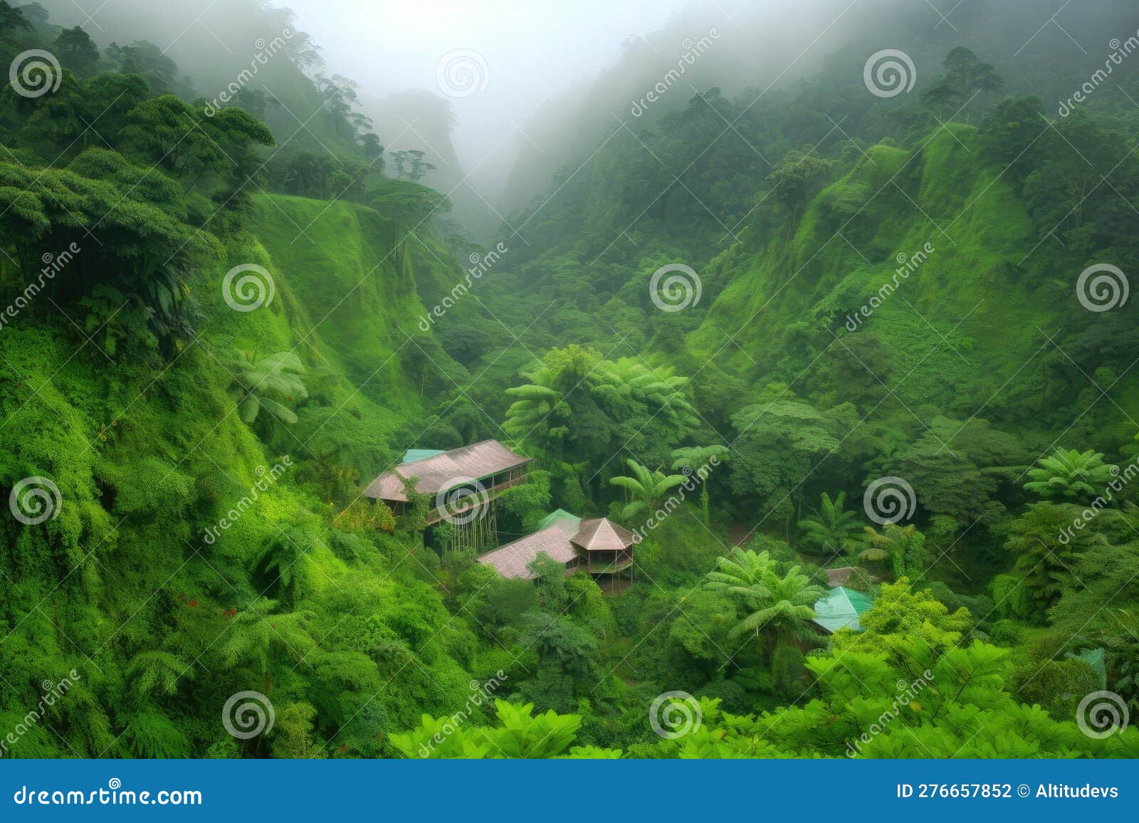 Exotic Destination in the Mist, with Views of Towering Waterfalls and ...