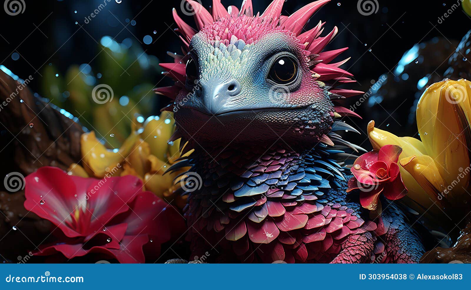 Exotic dragon Fantasy art stock illustration. Illustration of oriental ...