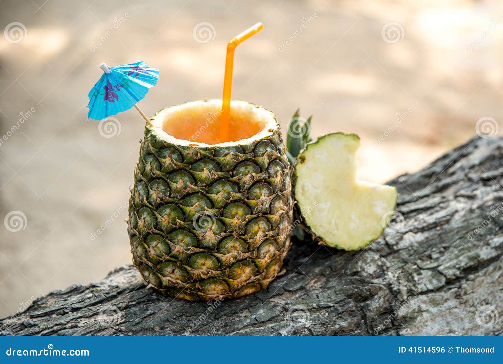 Exotic Drink in a Pineapple Stock Photo - Image of juice, nature: 41514596