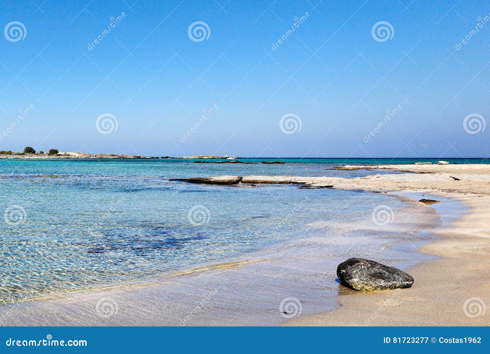 The Exotic Elafonissos in Crete, Greece Stock Image - Image of azure ...