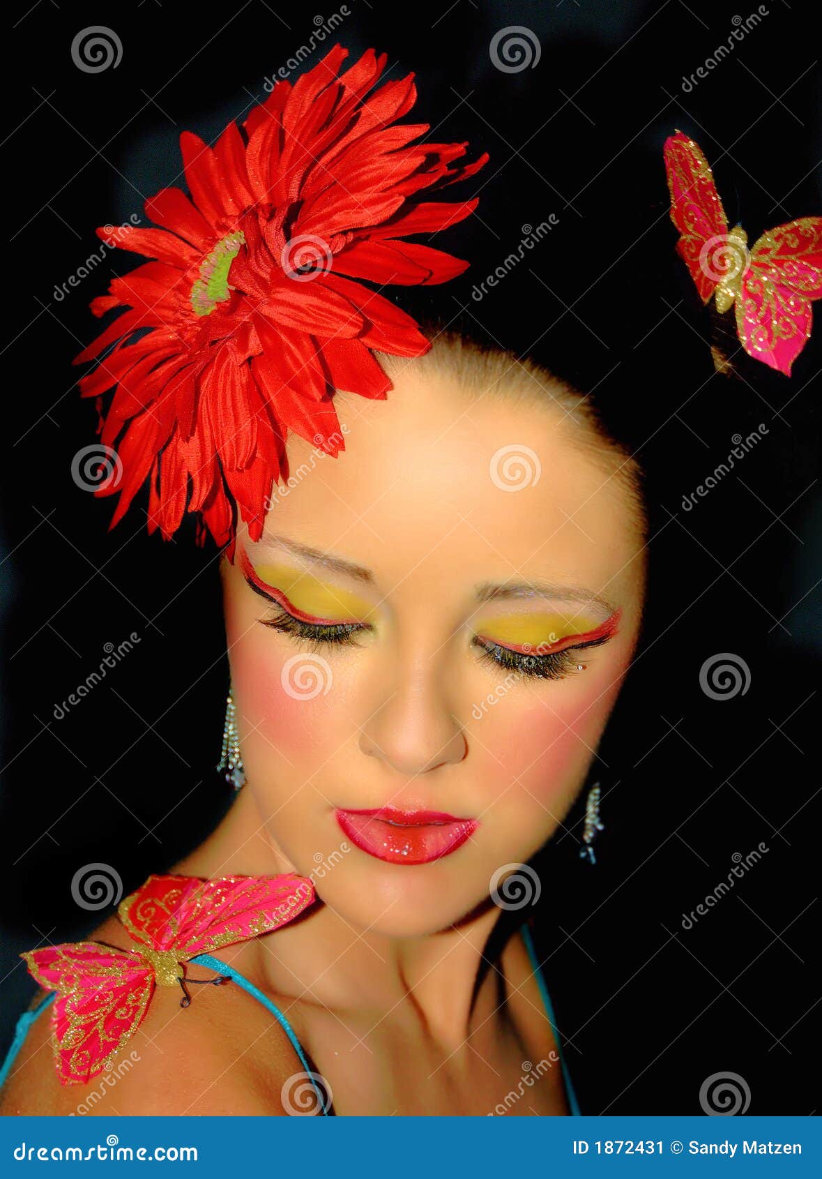 Exotic Face stock image. Image of green, paradise, beauty - 1872431