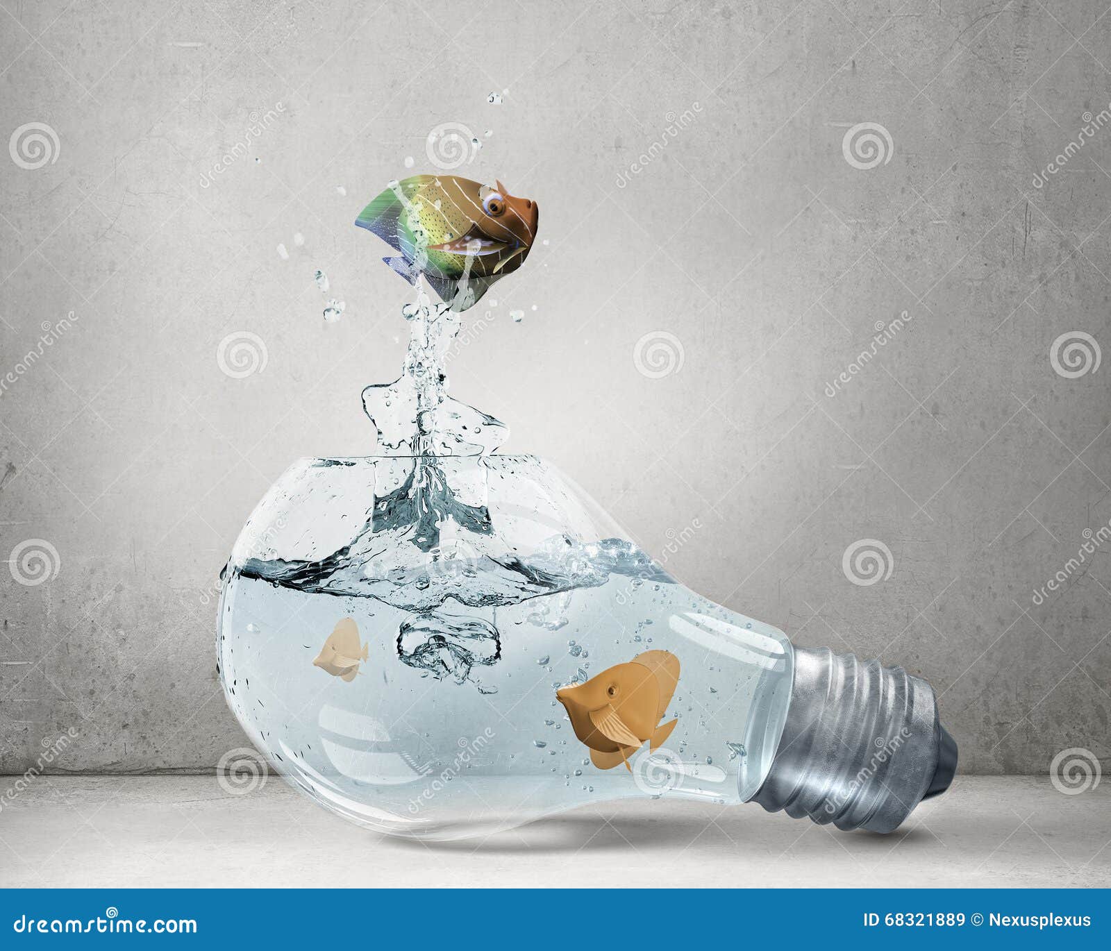 Exotic fish in bulb stock image. Image of exotic, symbol - 68321889