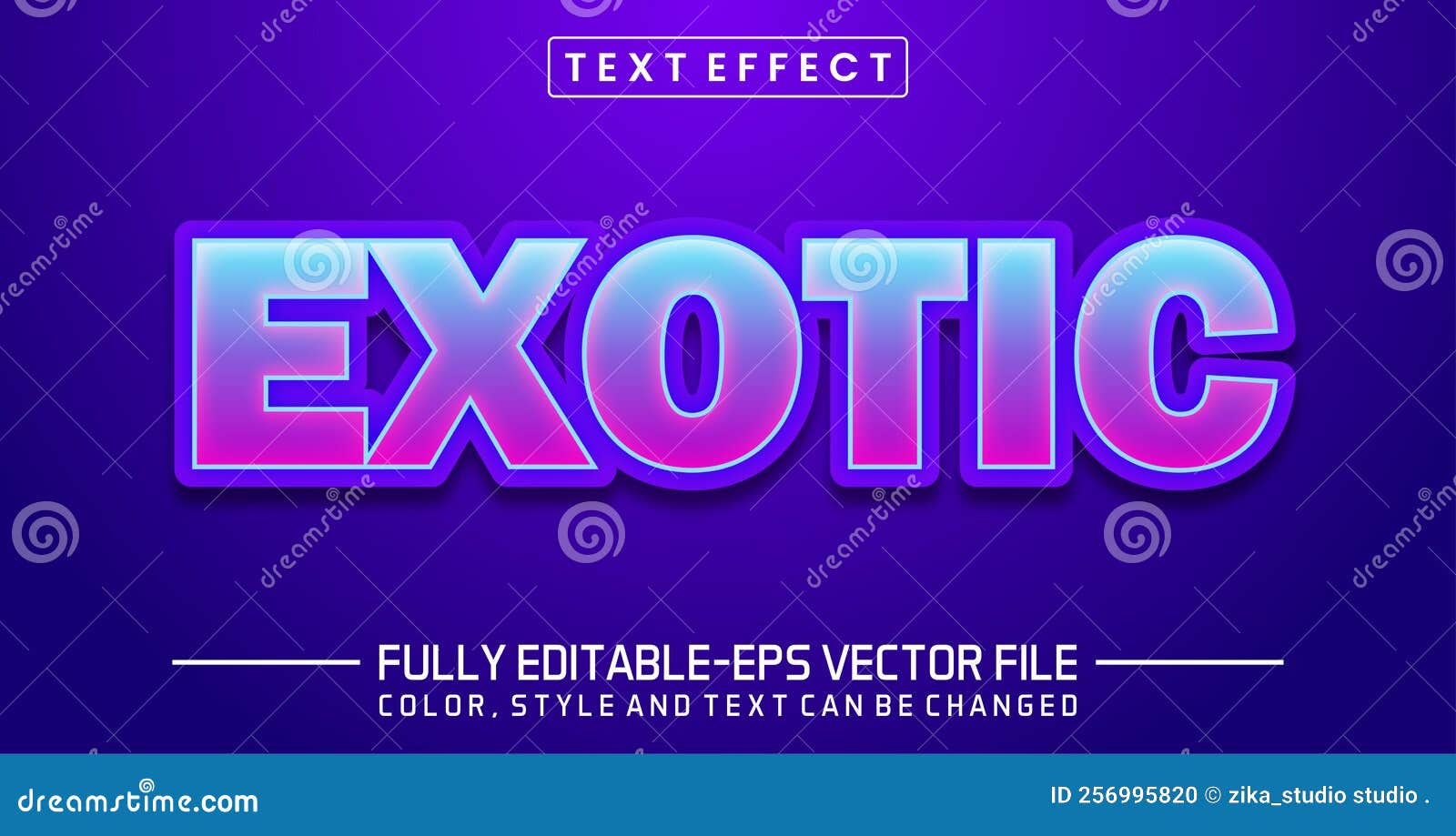 Exotic Font Text Effect Editable Stock Vector - Illustration of typo ...