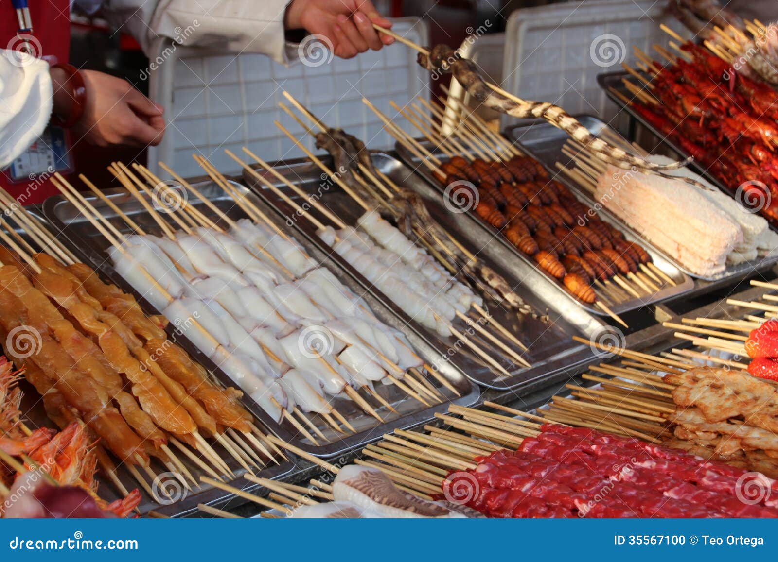 Exotic food market Beijing stock photo. Image of exotic - 35567100