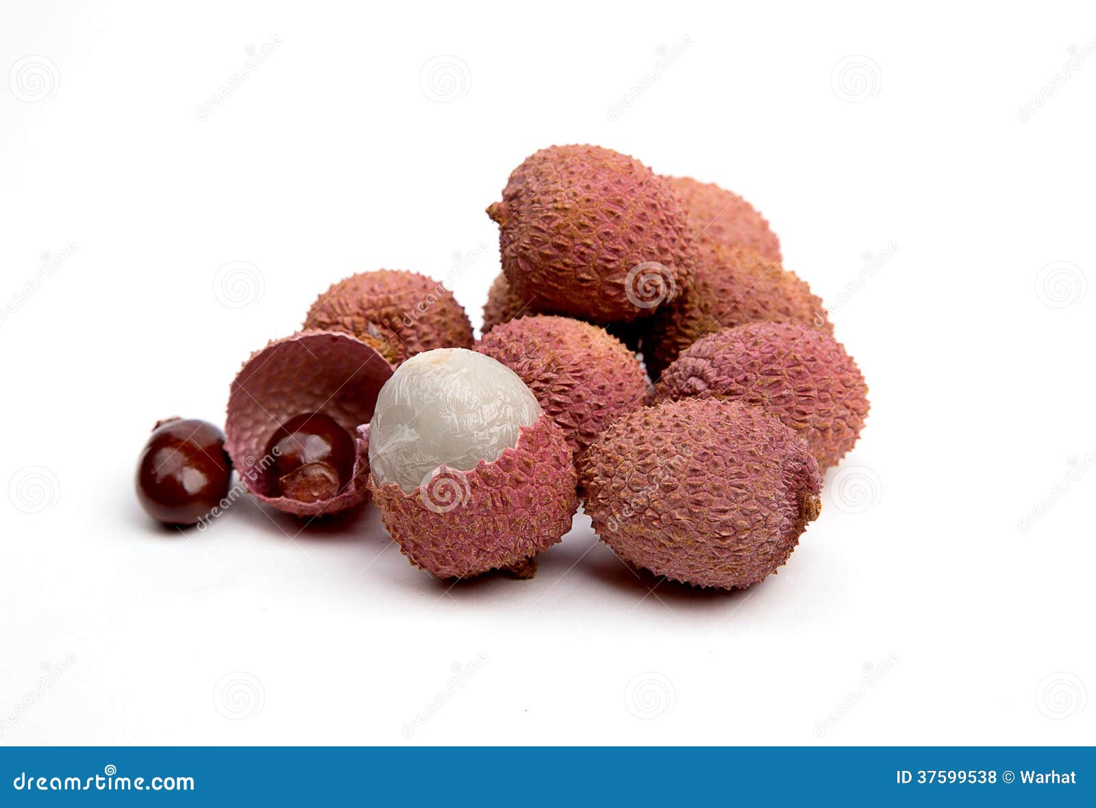 Exotic fruit lychee stock photo. Image of isolate, dragon - 37599538