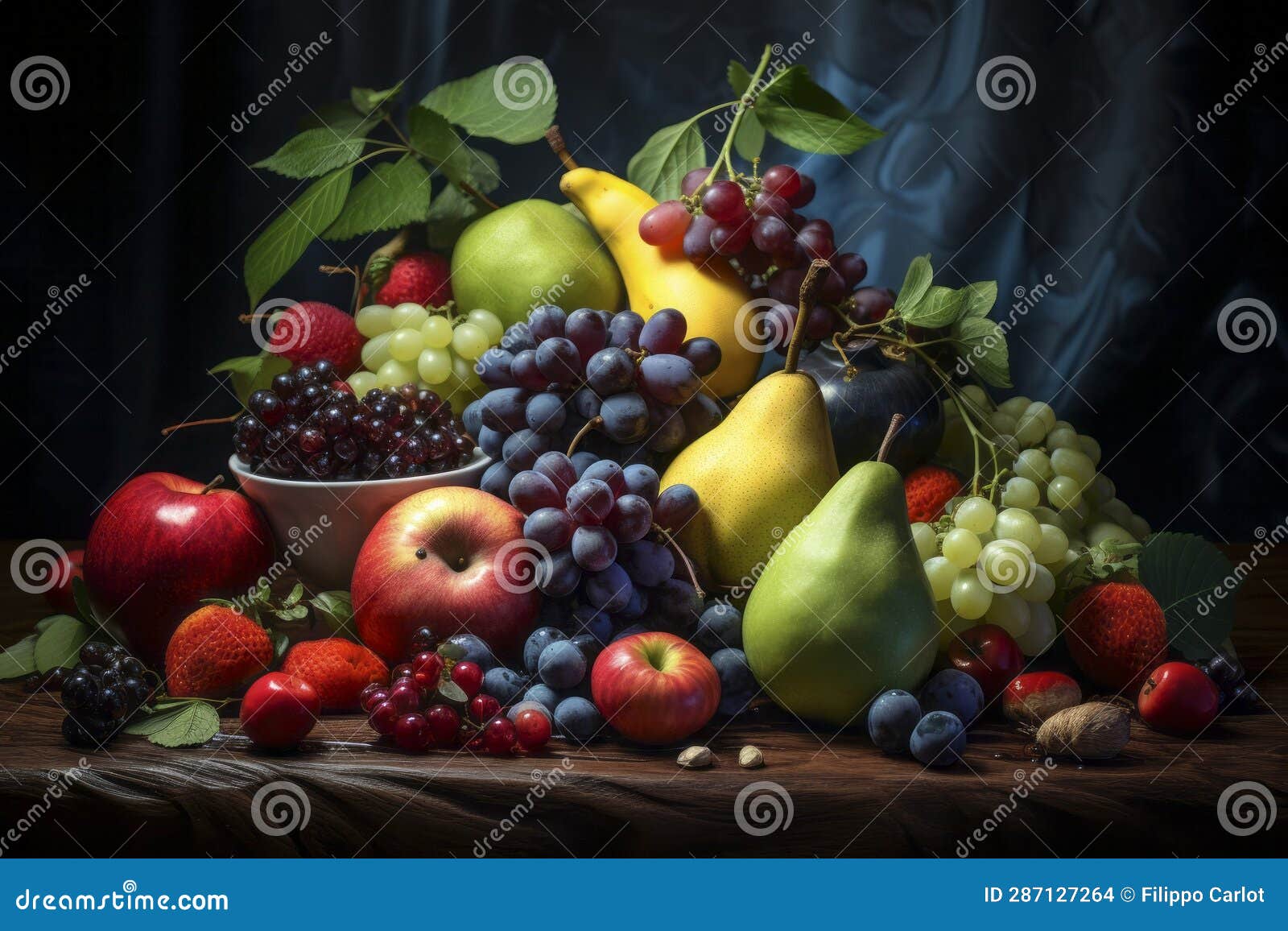 Exotic Fruit Medley Display Stock Illustration - Illustration of ...