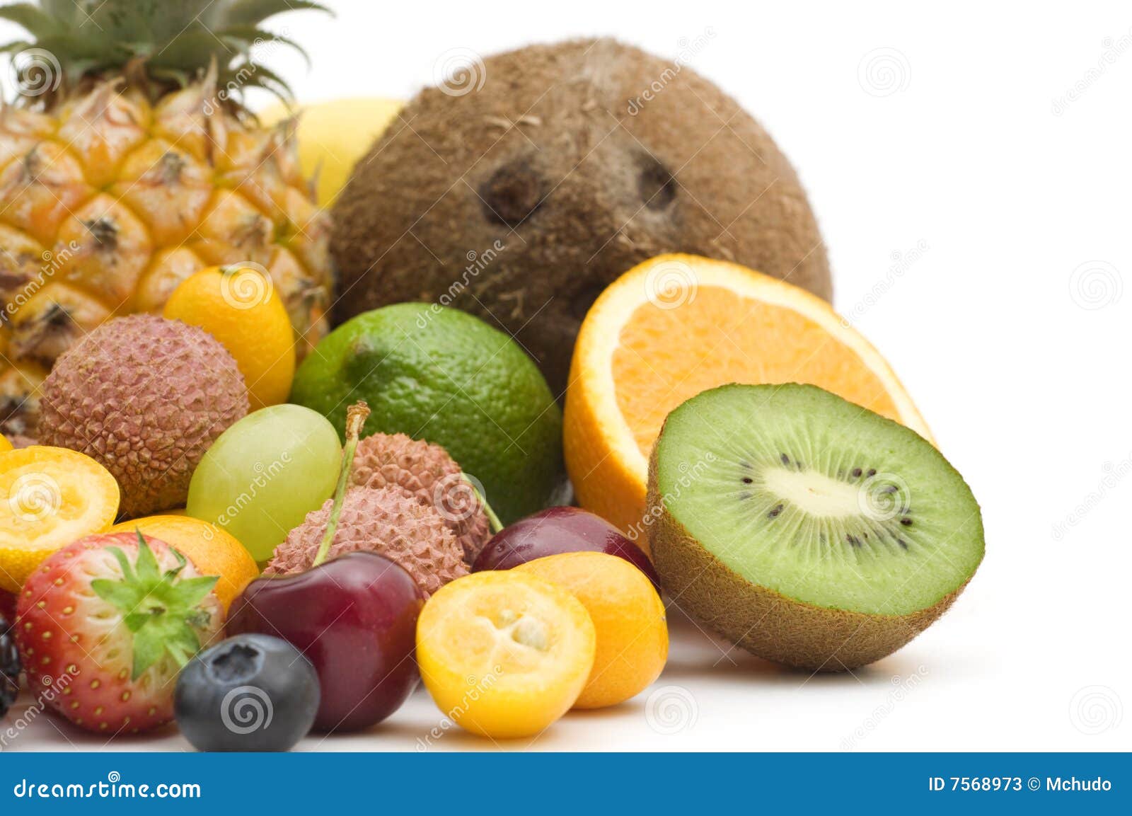 Exotic fruits and berries stock image. Image of blue, dessert - 7568973