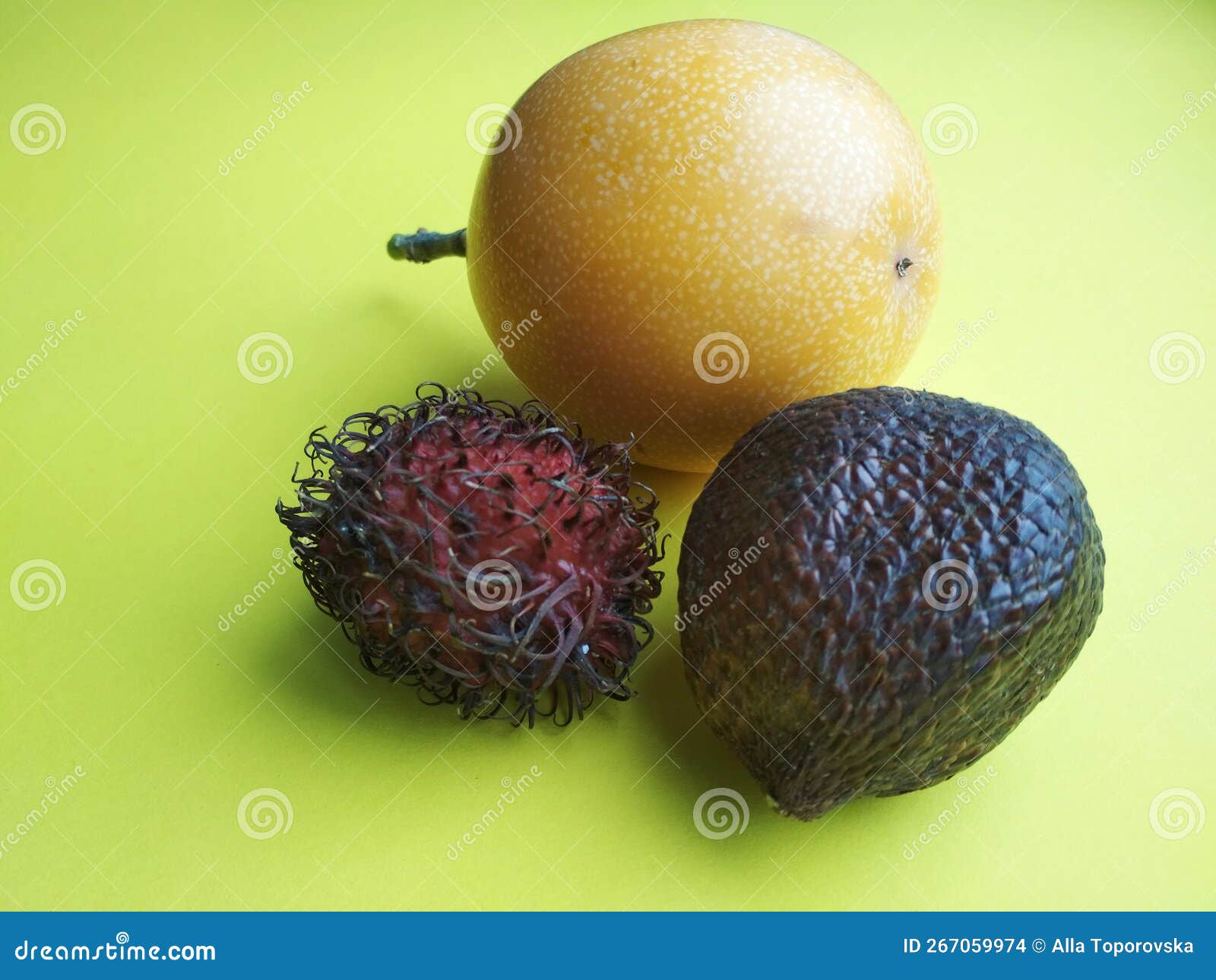 Exotic Fruits, Delicious Ripe Fruits from Different Countries Stock ...