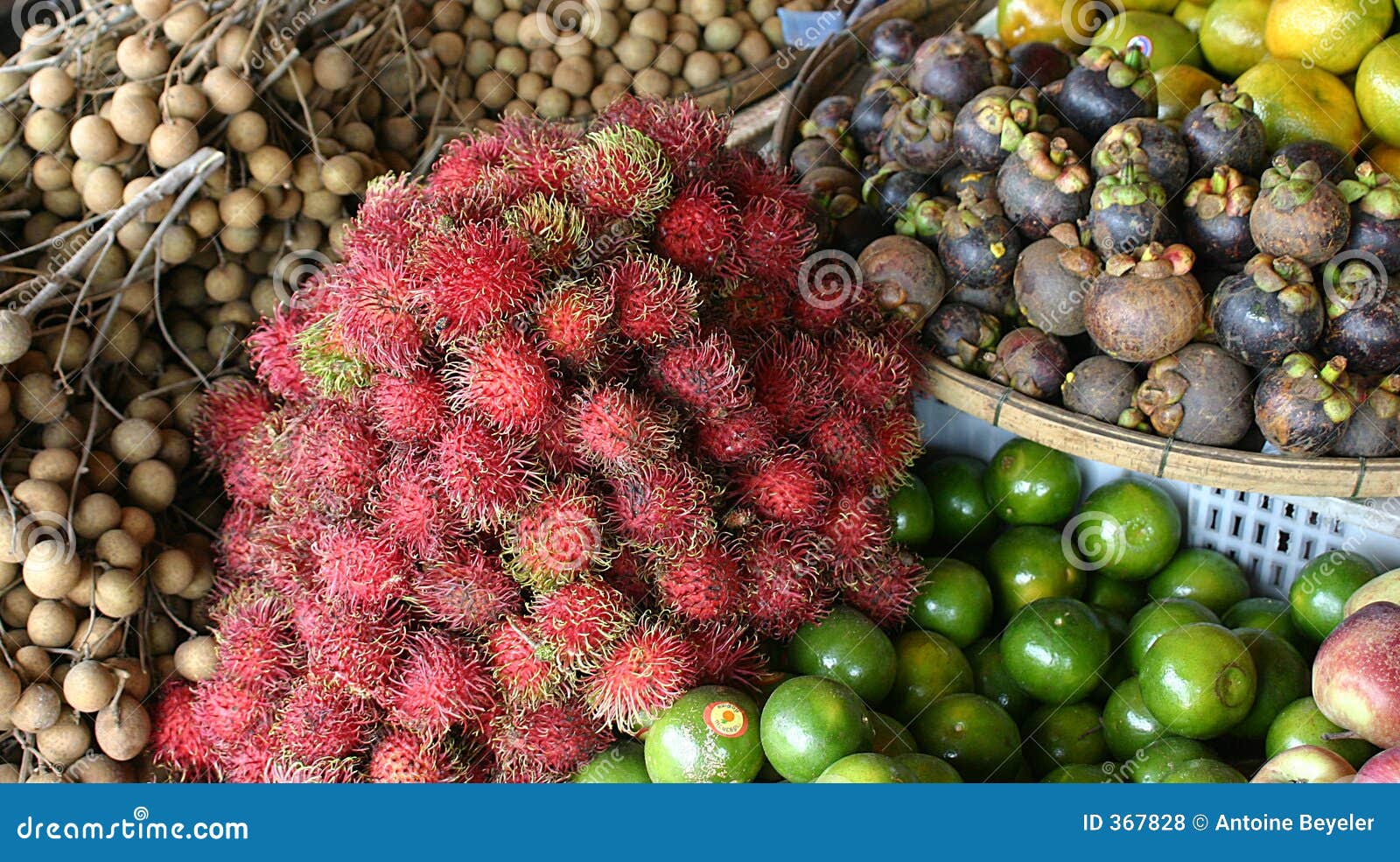 Exotic fruits in a market stock photo. Image of lemon, colors - 367828