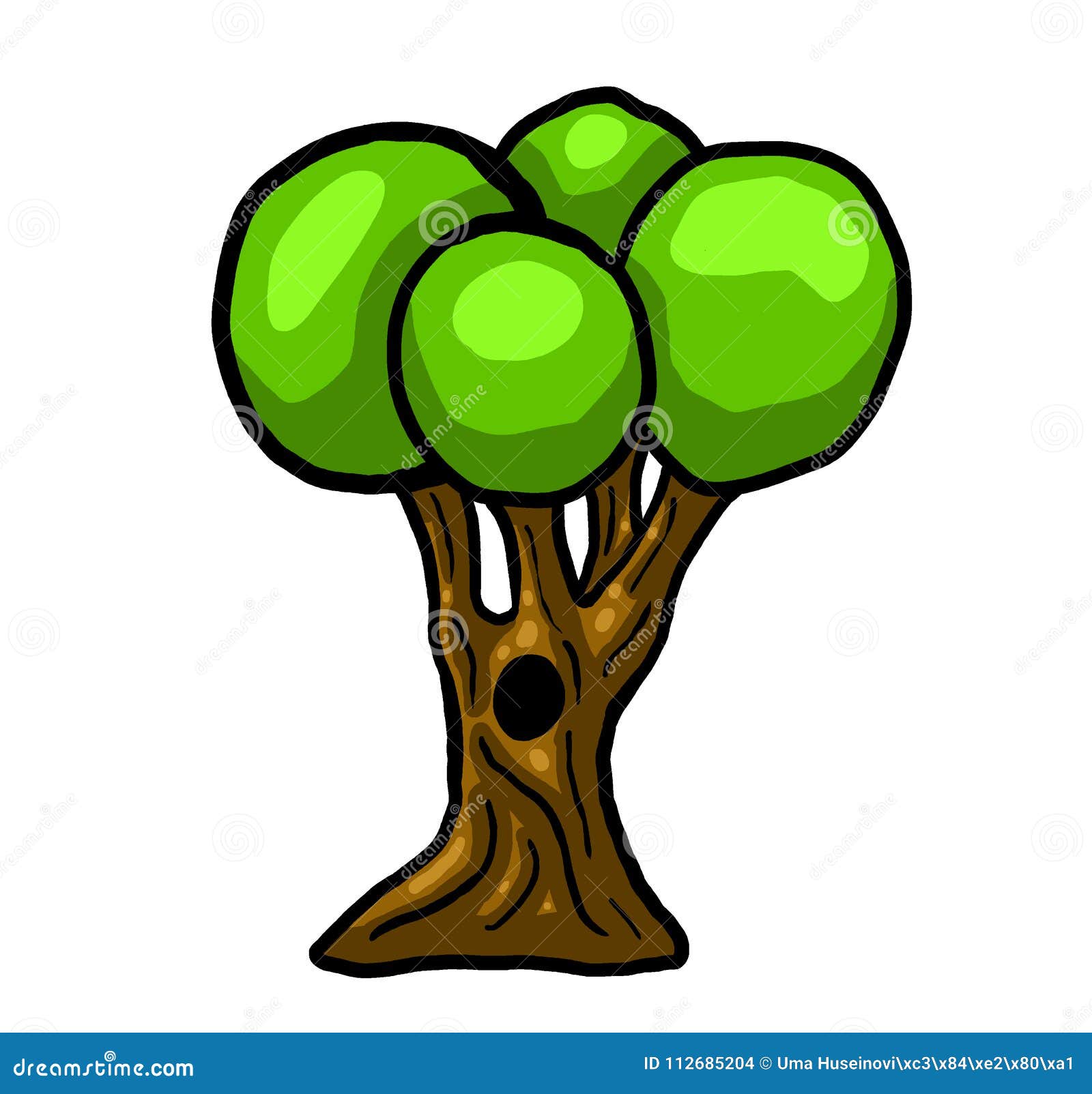 Exotic Funny Looking Tree stock illustration. Illustration of doodle ...