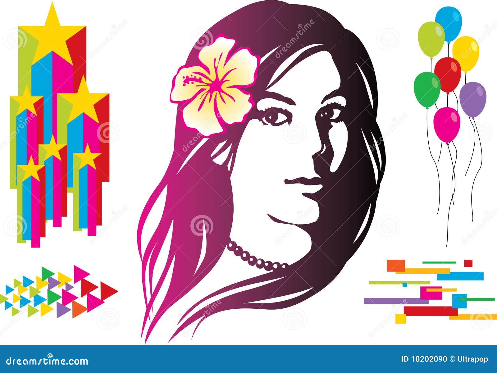Exotic Girl stock vector. Illustration of exotic, beautiful - 10202090