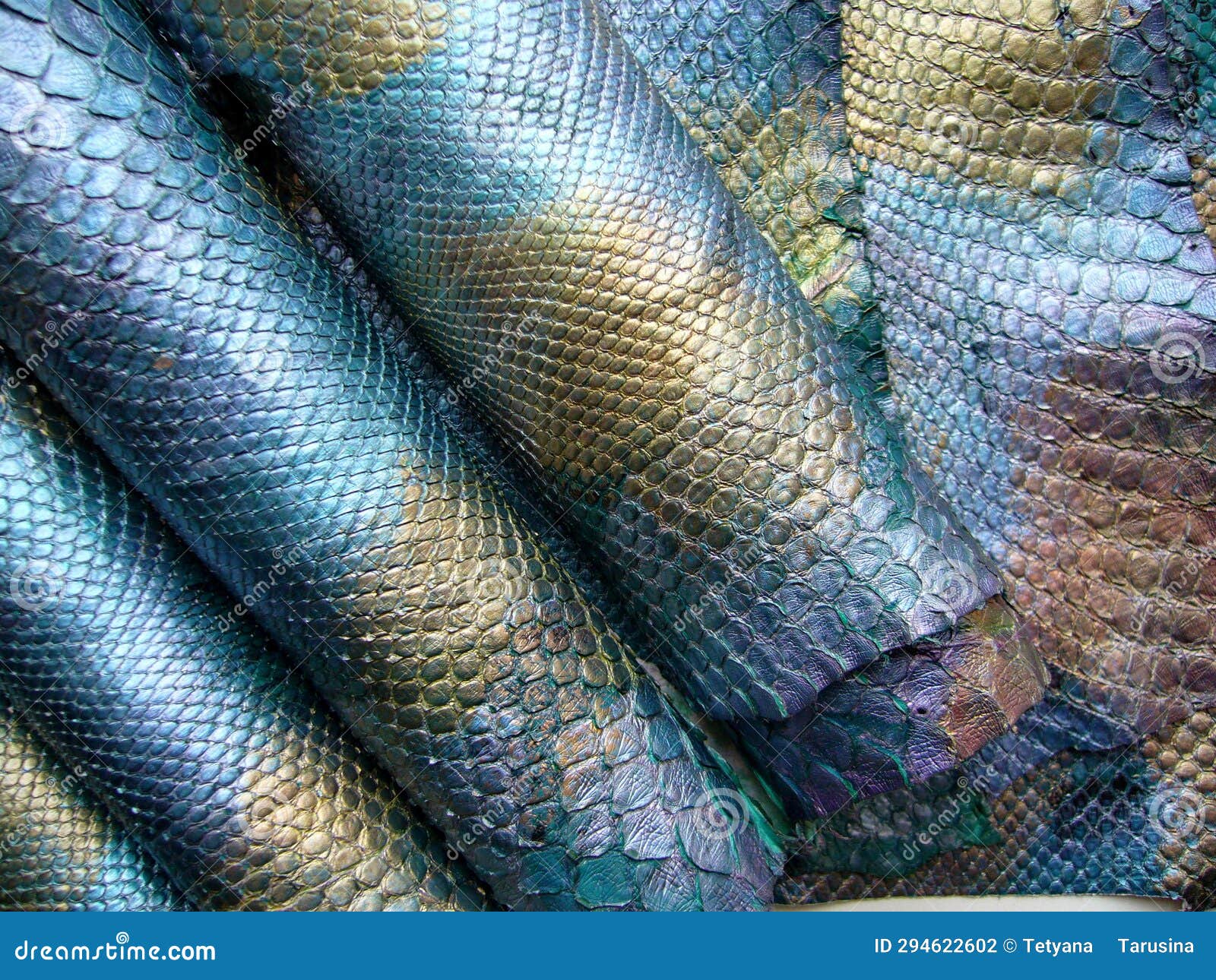 Exotic Haberdashery Leather, Python Skin, Snake Skin. Blue, Turquoise ...