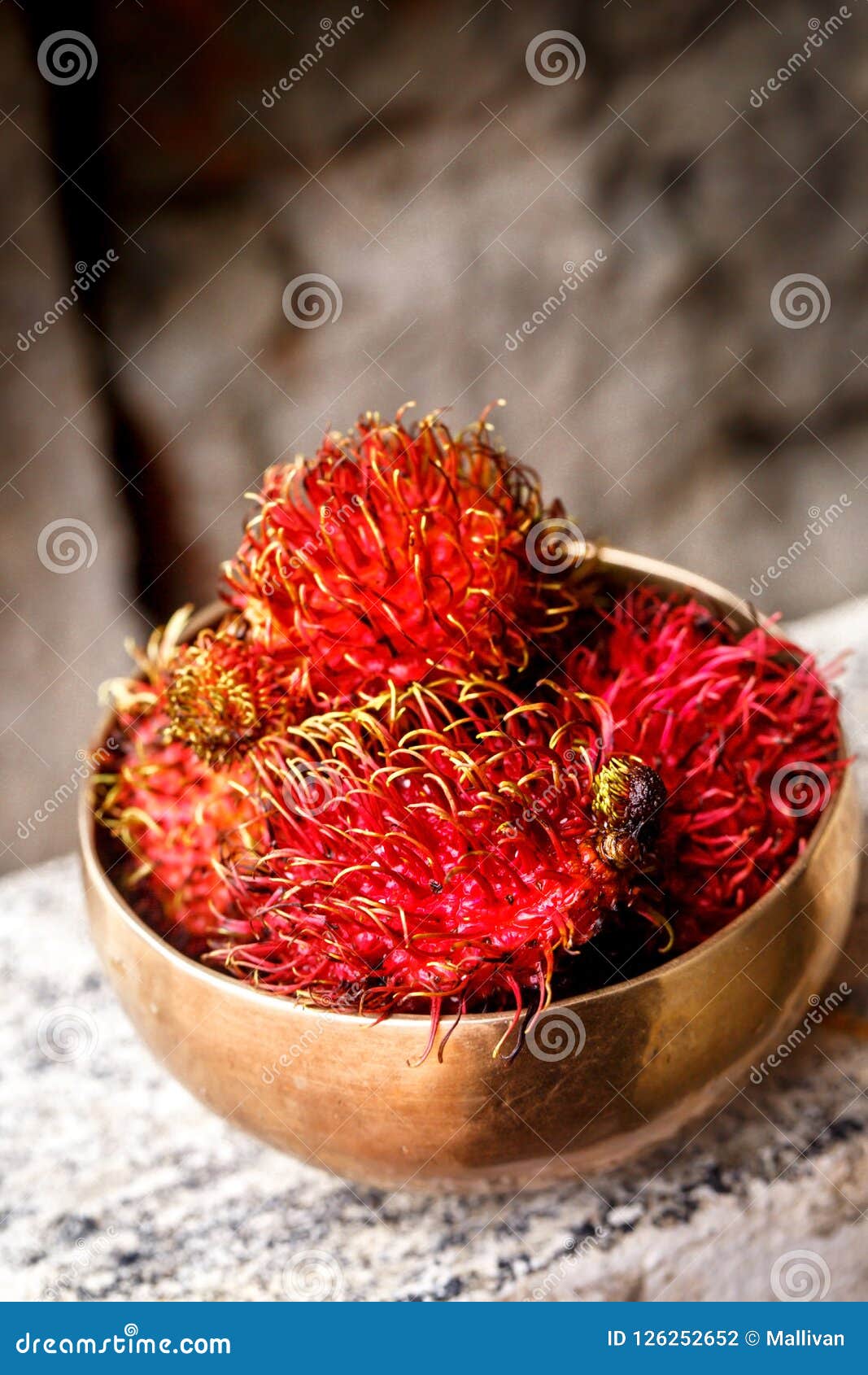 Exotic Hairy Fruit Rambutan Stock Photo - Image of juicy, natural ...