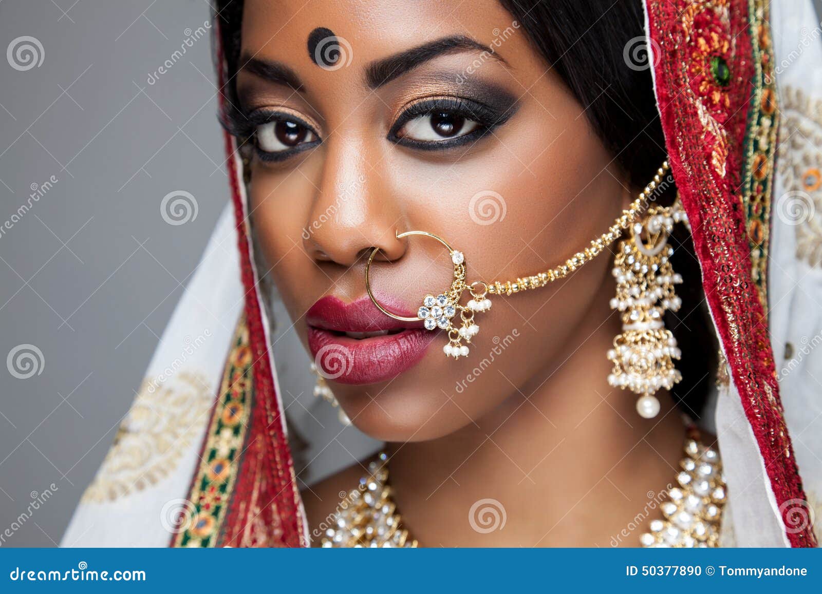 Exotic Indian Bride Dressed Up for Wedding Stock Photo - Image of india ...