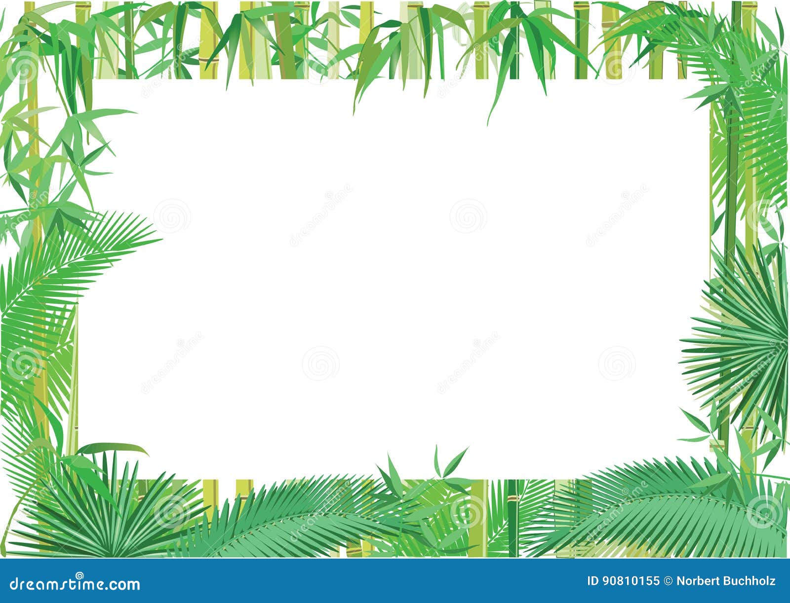 Exotic Jungle Banner Illustration Stock Vector - Illustration of frame ...