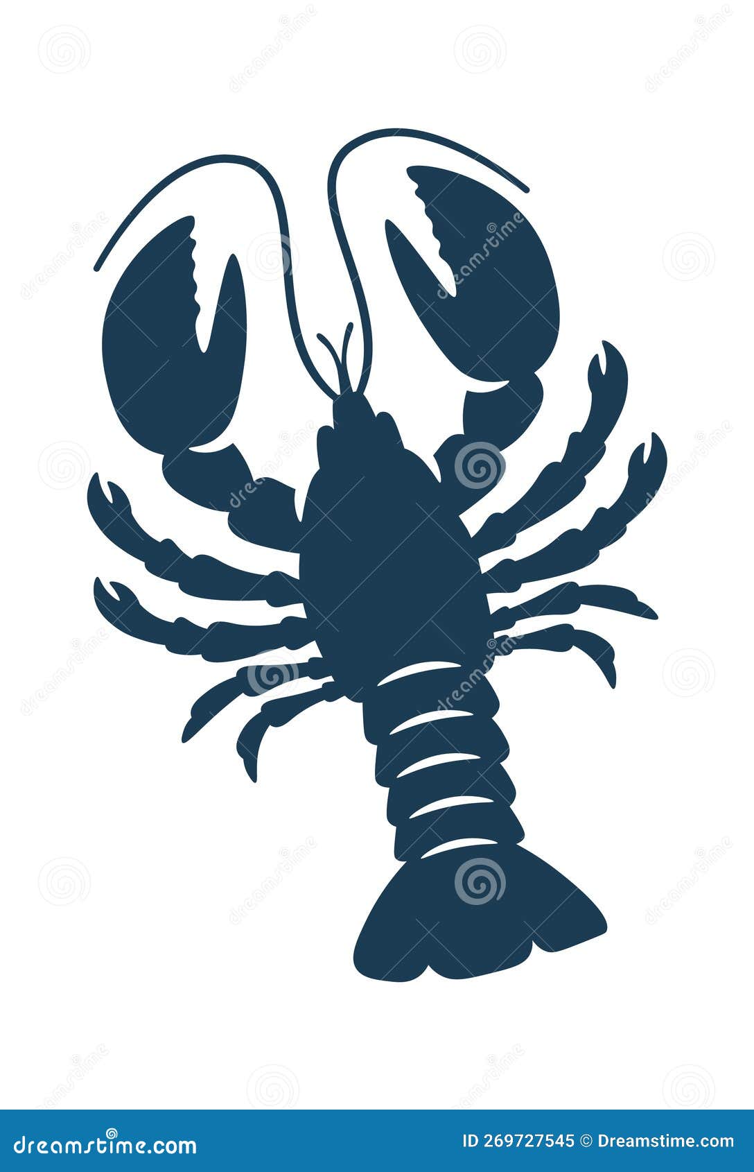 Lobster Black And White Vector Set Isolated On A White Background ...