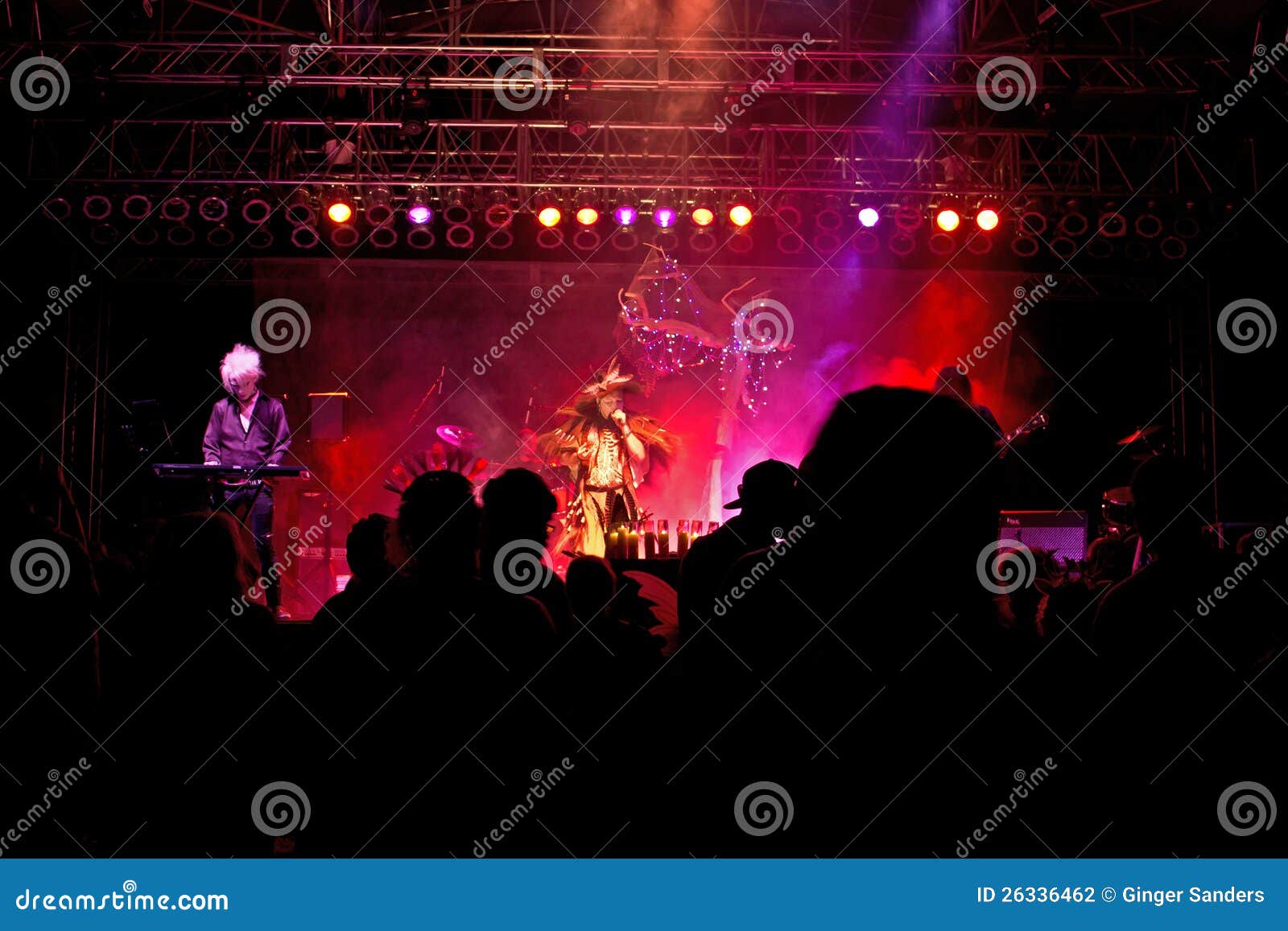 Exotic Man Singing on Pink Light Stage Faerieworld Editorial ...
