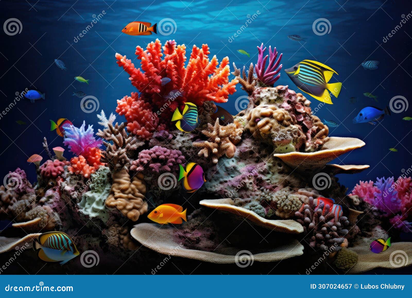 Exotic Marine Life and Vibrant Coral Reefs Stock Illustration ...