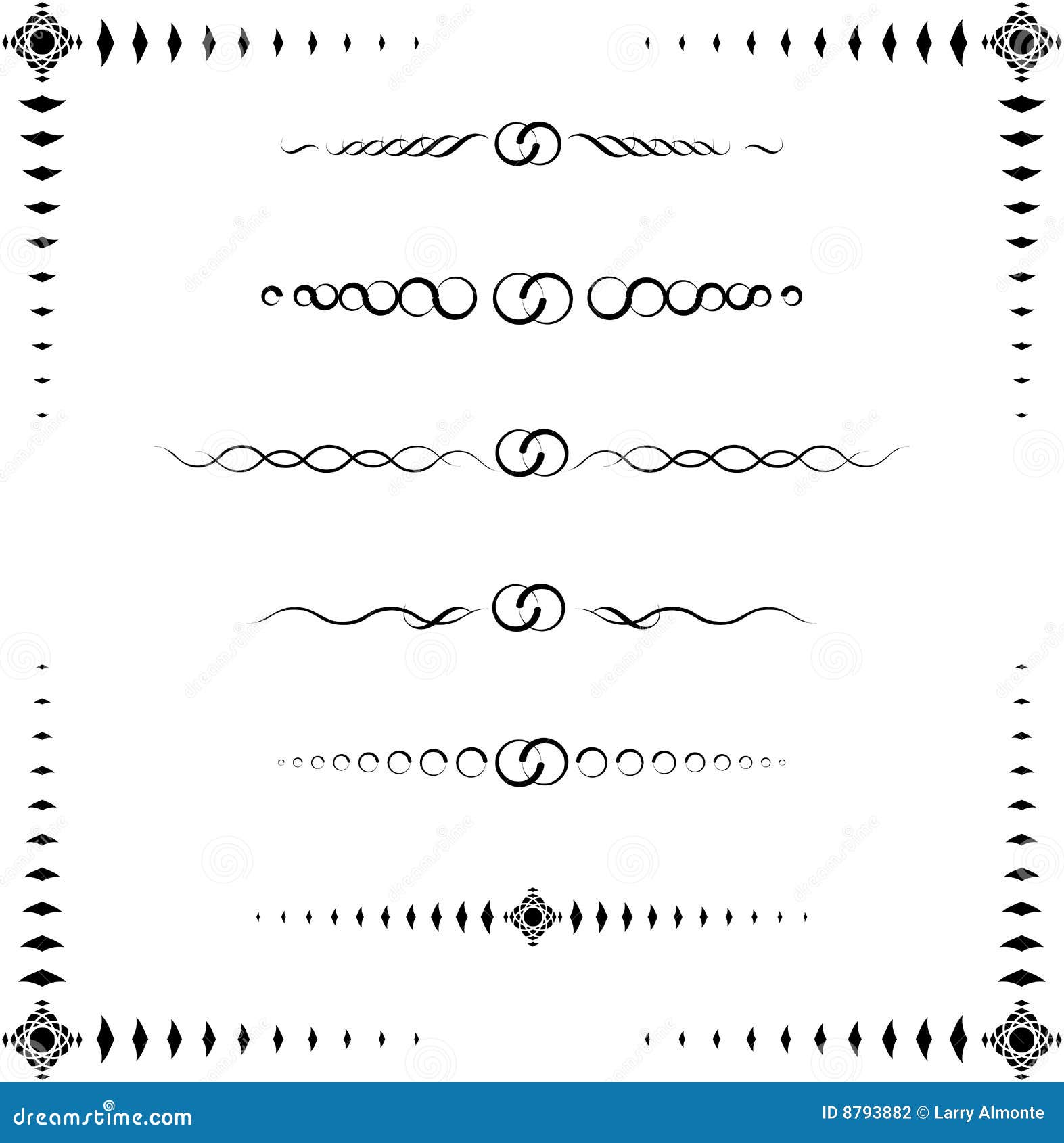 Paragraph Dividers Or Underline Border Design Elements Vector ...