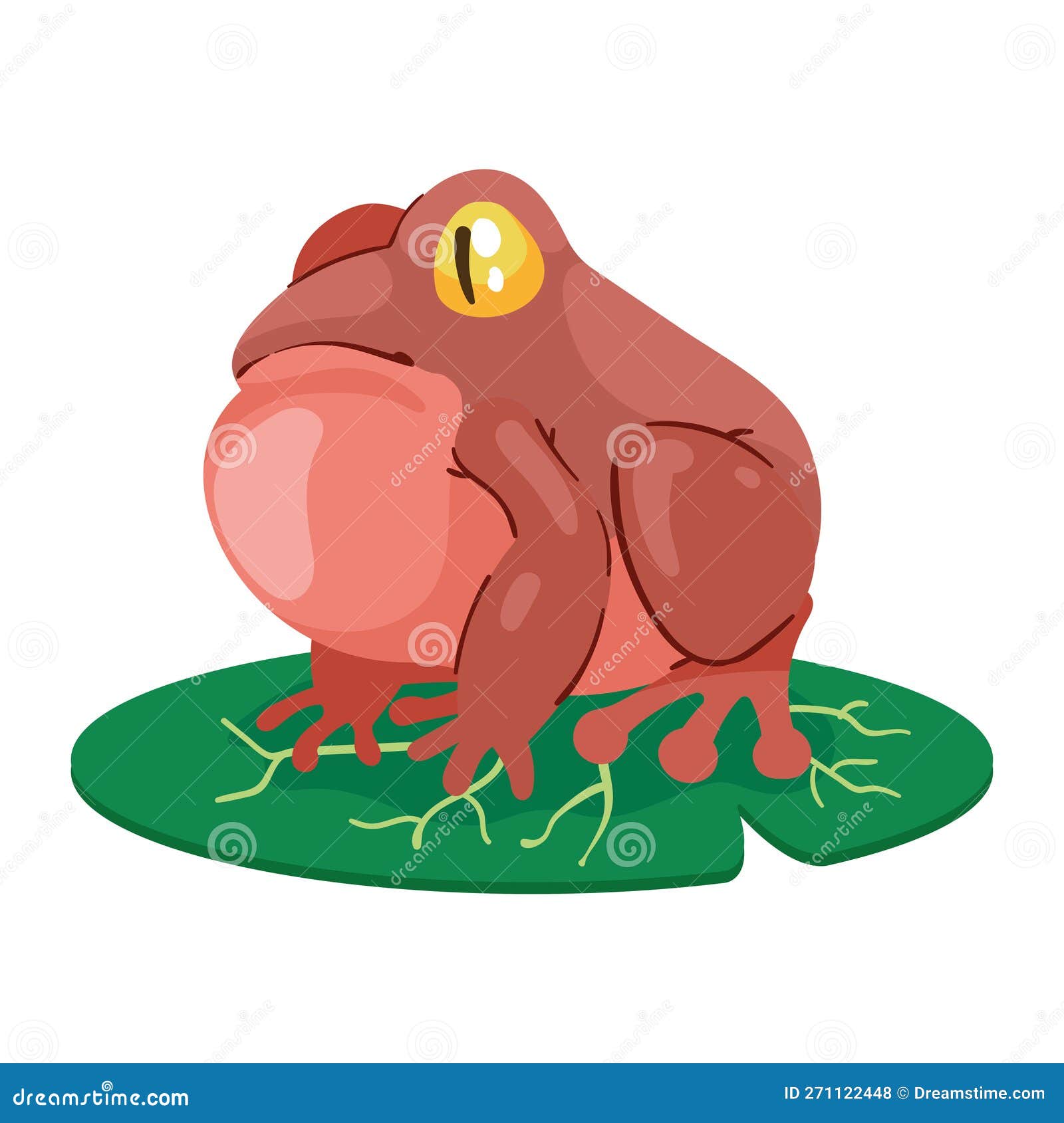 Exotic red frog floating stock illustration. Illustration of wild ...