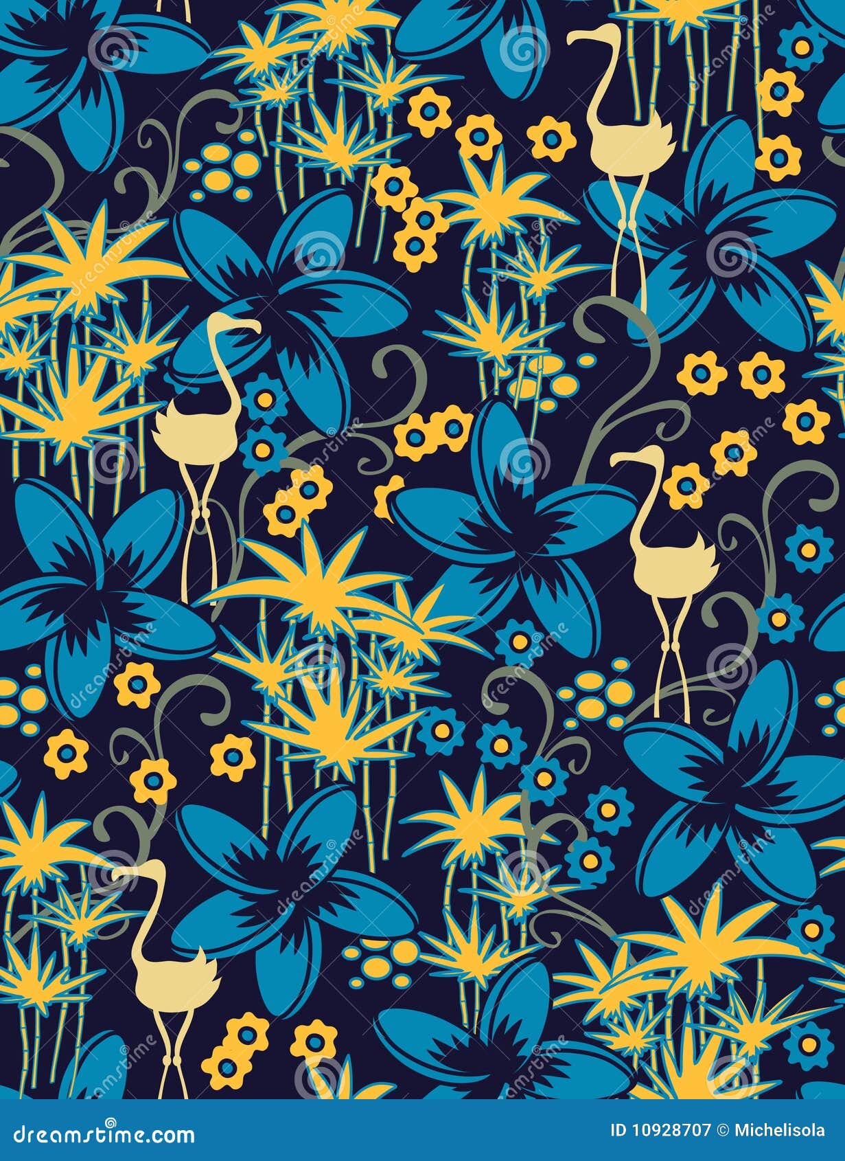 Exotic seamless pattern stock vector. Illustration of exotic - 10928707