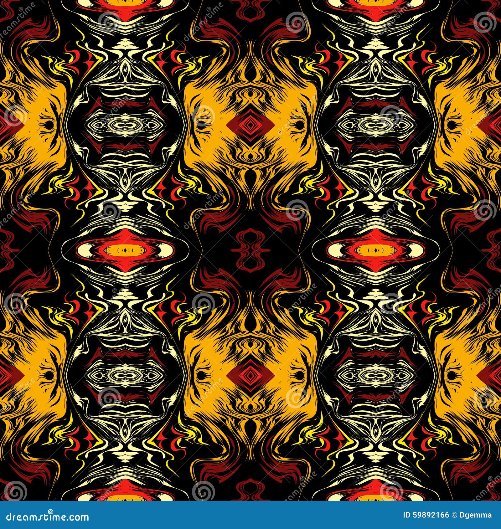 Exotic seamless pattern stock vector. Illustration of element - 59892166