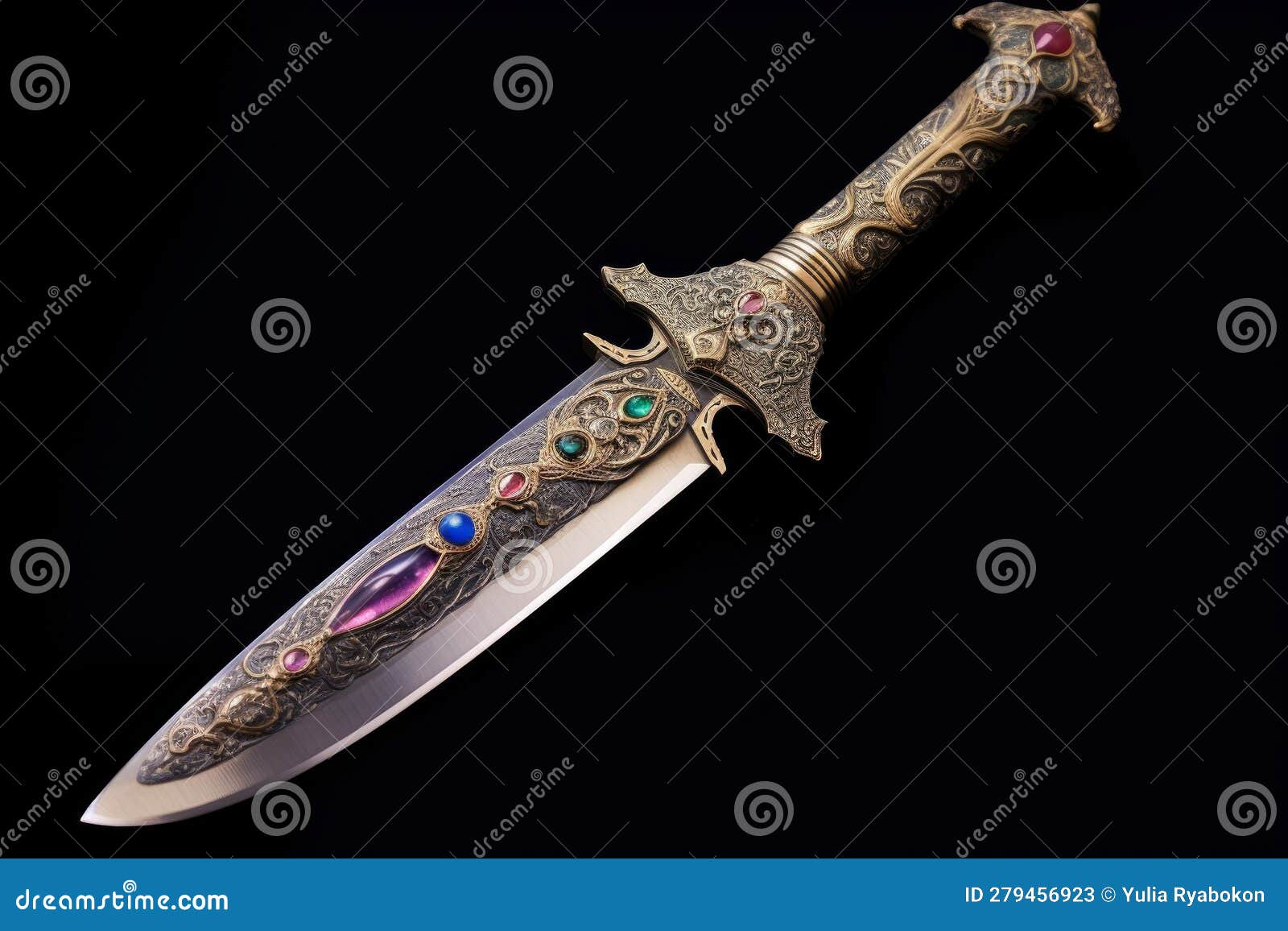 Exotic Short Sword Blade. Generate Ai Stock Illustration - Illustration ...