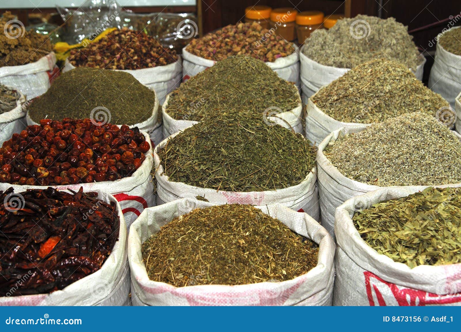 Exotic spices stock photo. Image of east, bags, arab, dried - 8473156