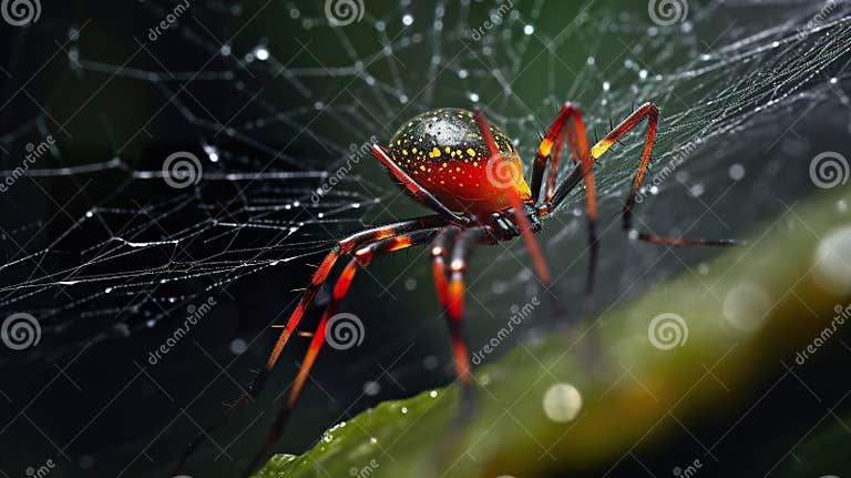 Exotic Spider Closeup in Mesmerizing Colors and Patterns. Intricate ...
