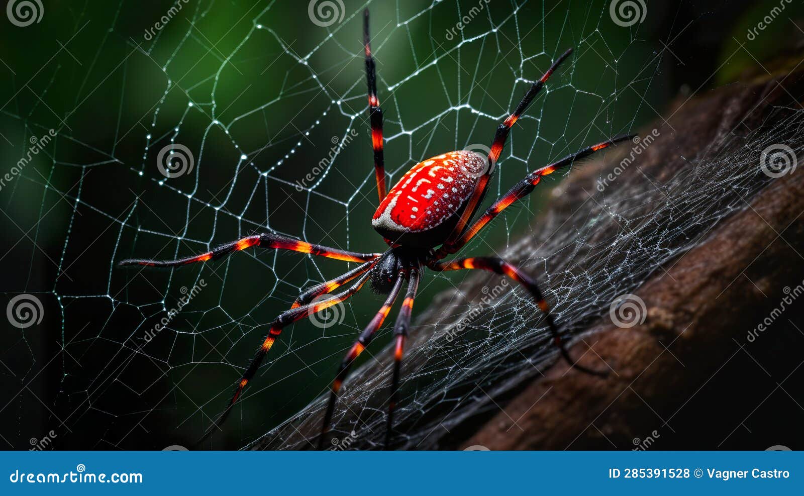 Exotic Spider Closeup in Mesmerizing Colors and Patterns. Intricate ...