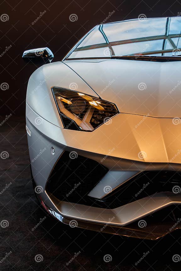 Exotic Car Front Abstract Headlight Editorial Stock Image - Image of ...