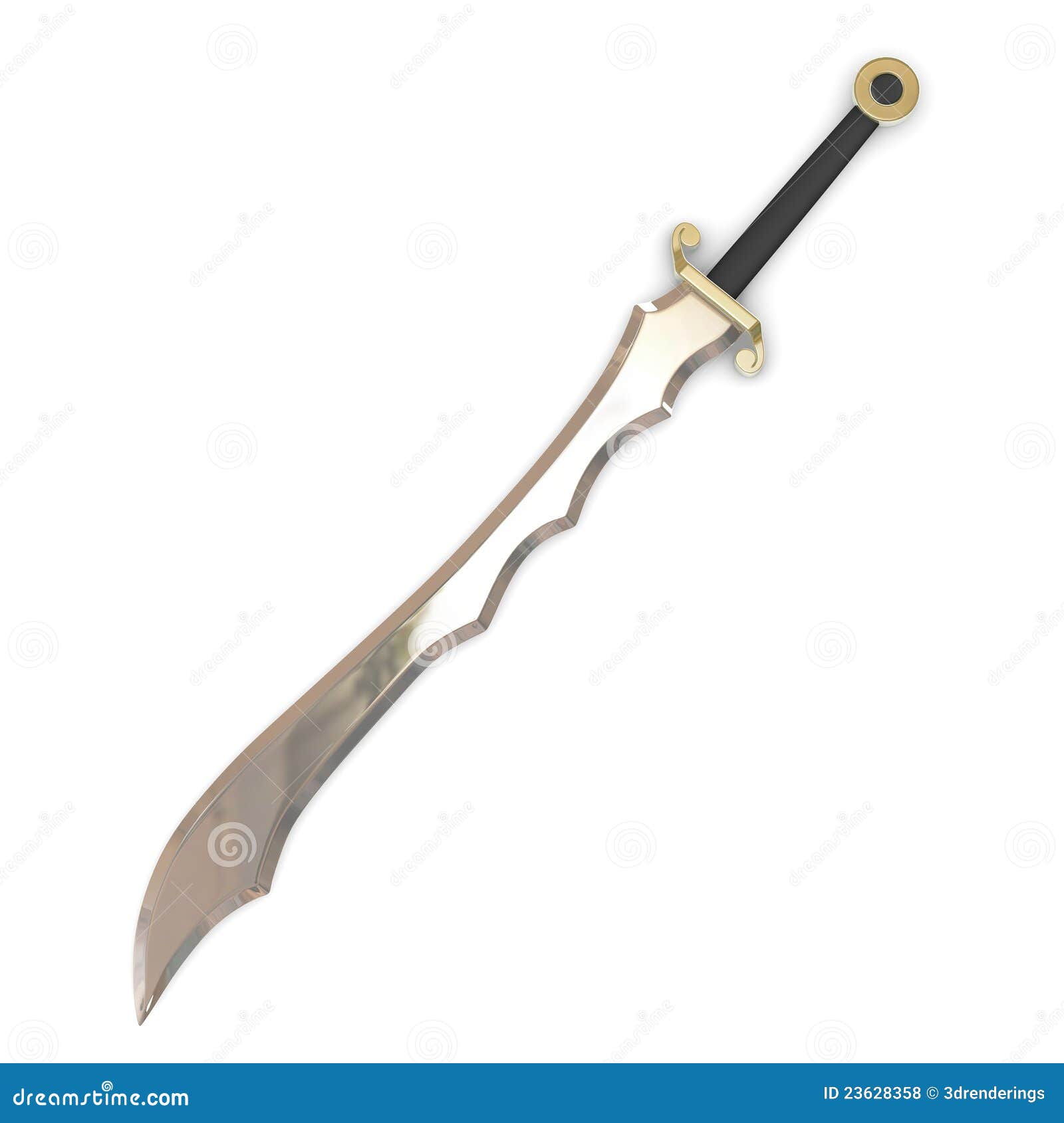 Exotic Sword on White Backround Stock Illustration - Illustration of ...