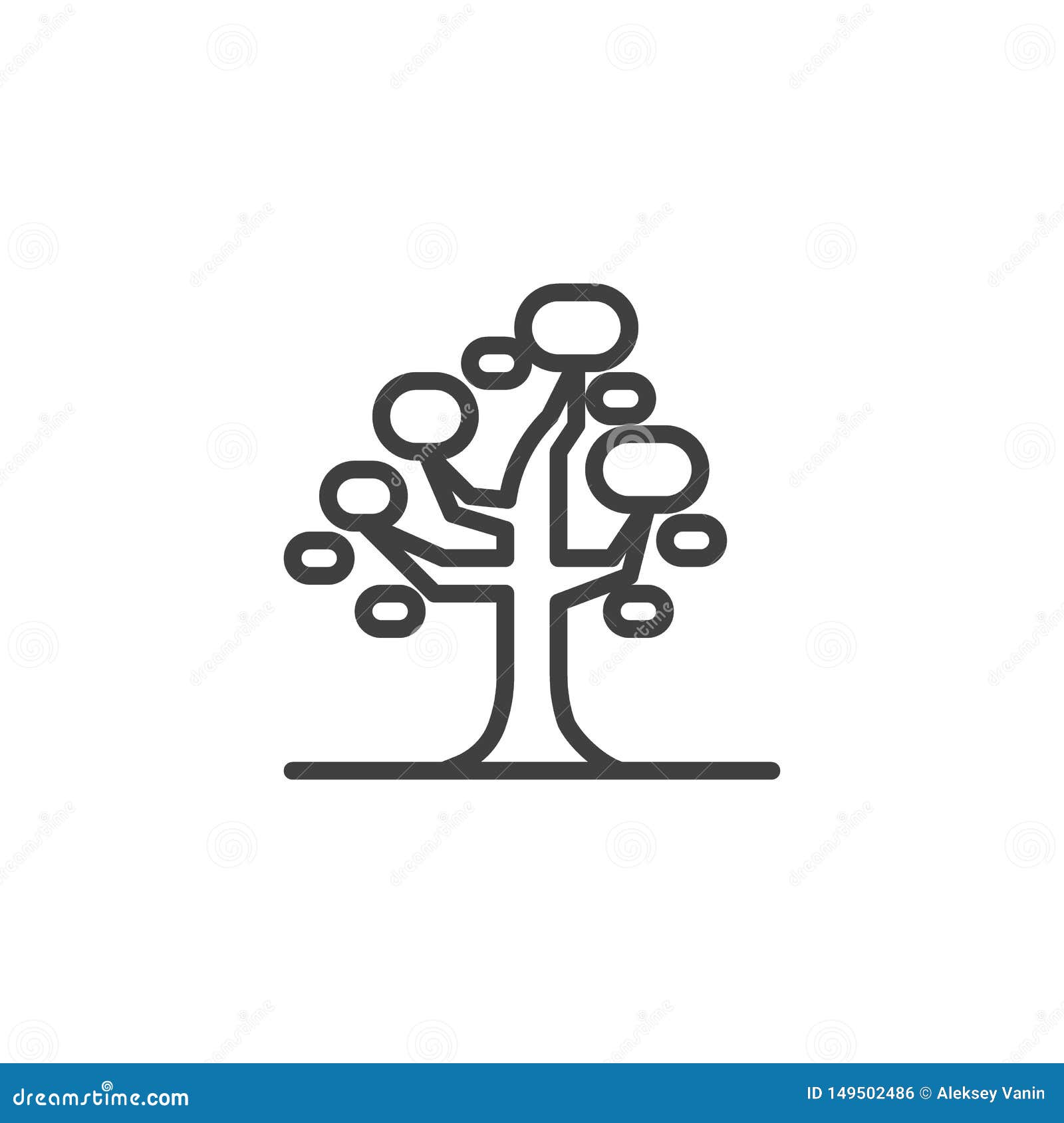 Exotic tree line icon stock vector. Illustration of symbol - 149502486