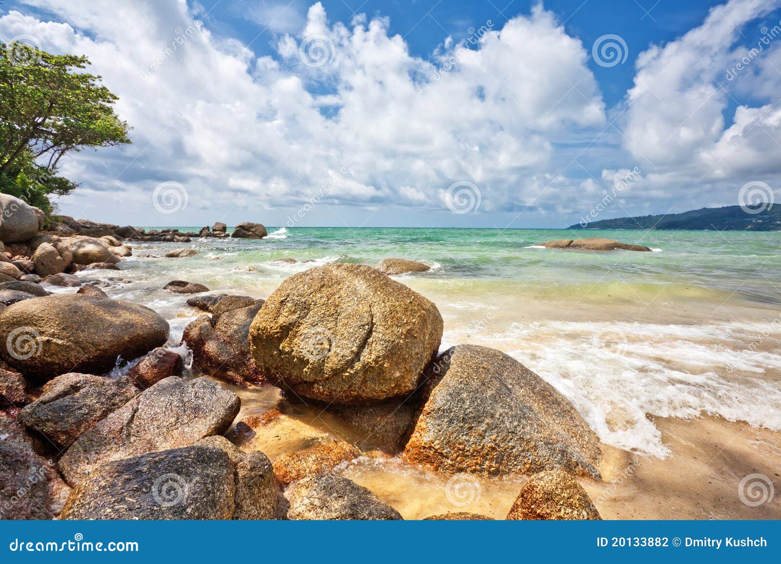 Exotic tropical beach. stock photo. Image of coast, escape - 20133882