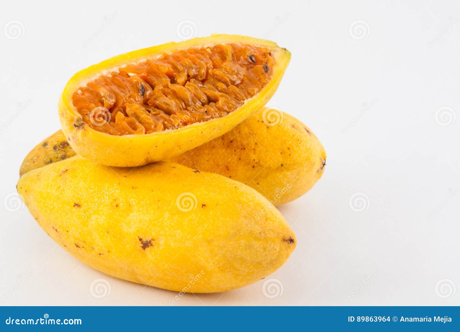 Curuba Fruit In The Market - Passiflora Tripartita Stock Photography ...