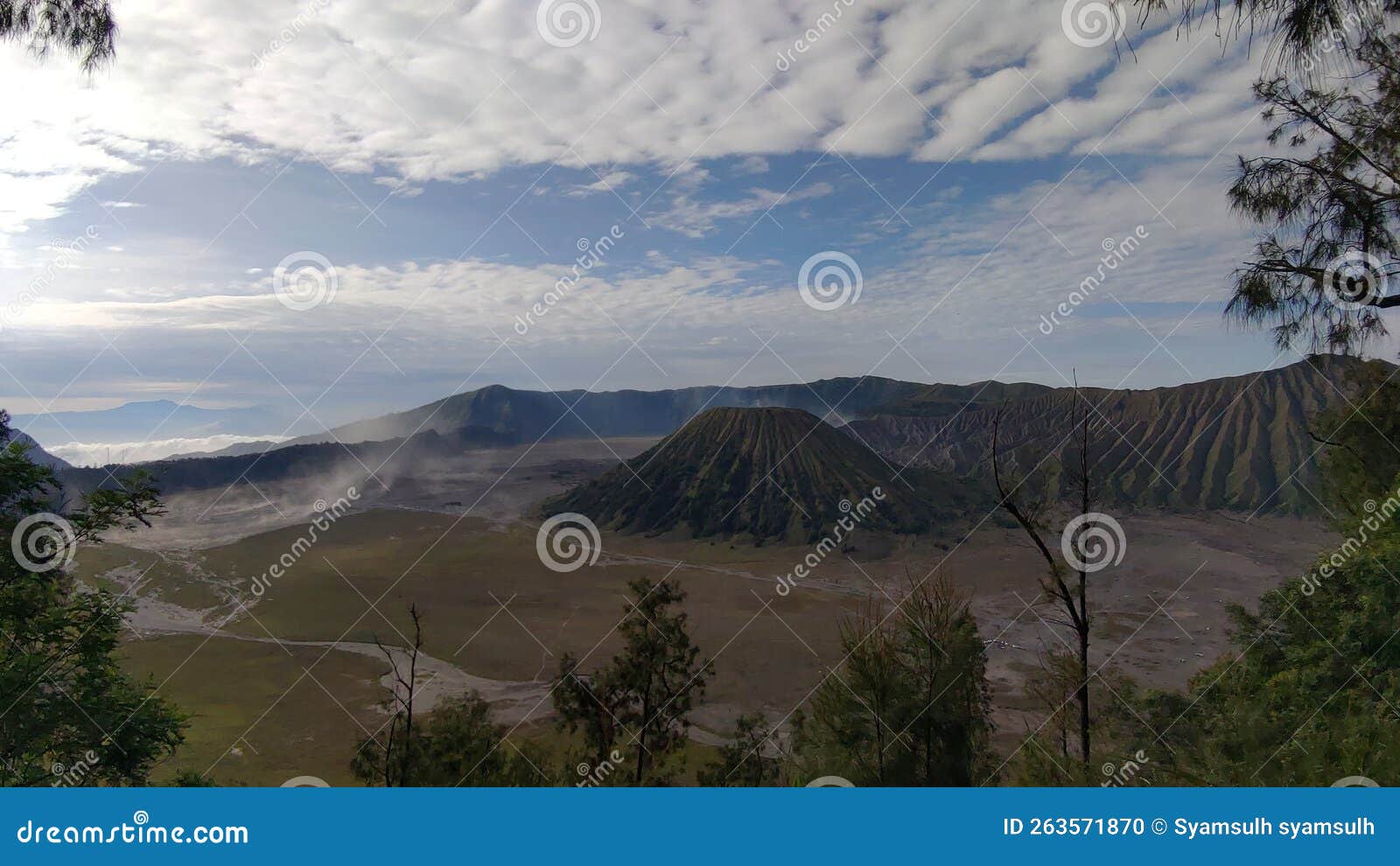 Exotic View of Bromo Mountain Stock Photo - Image of plateau, plain ...