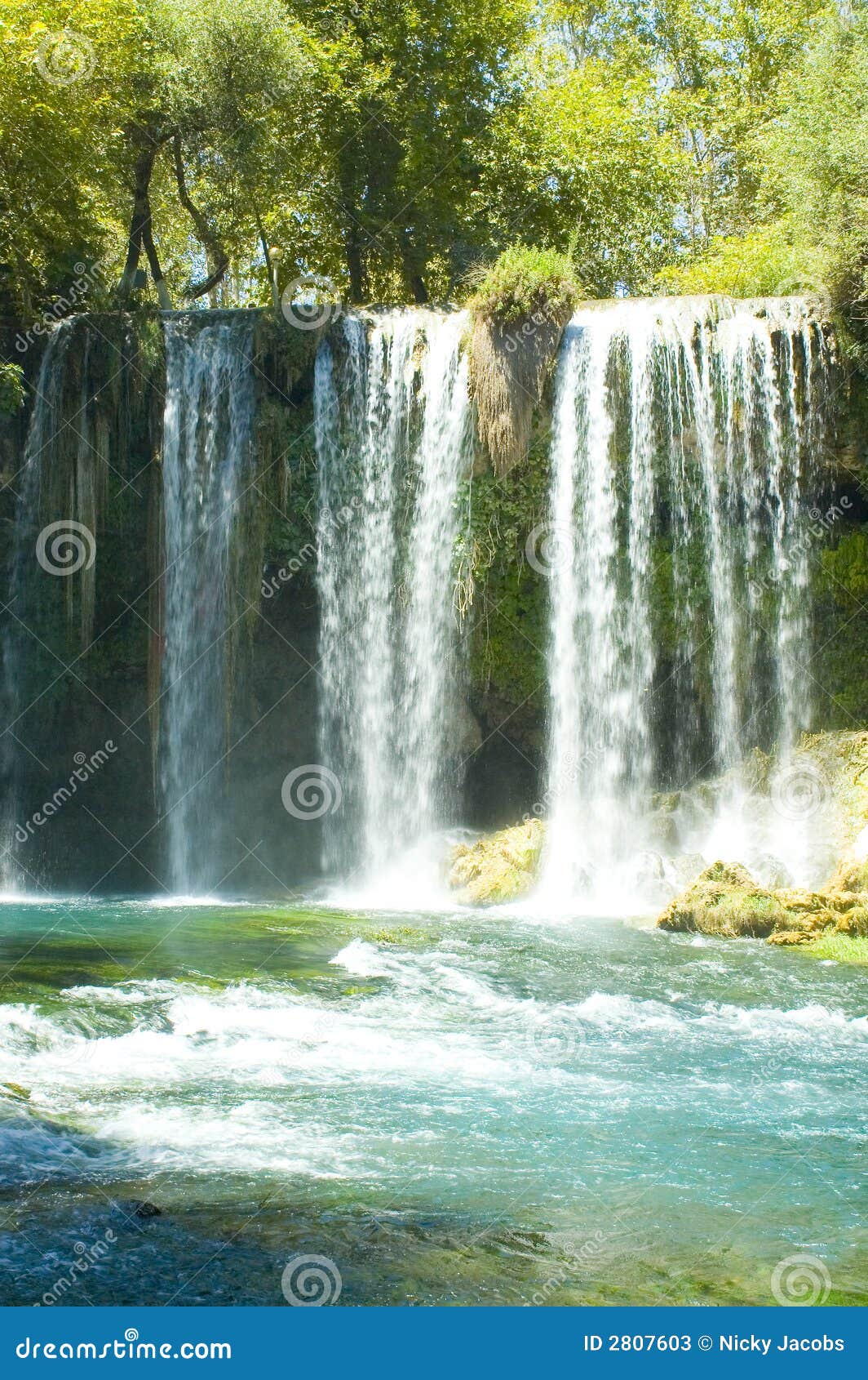 Exotic waterfall stock image. Image of forest, rock, green - 2807603