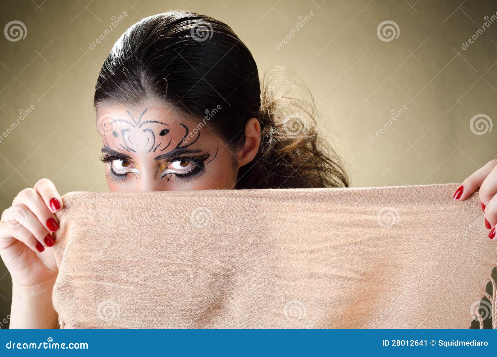 Exoticism stock image. Image of sensuality, eyes, studio - 28012641