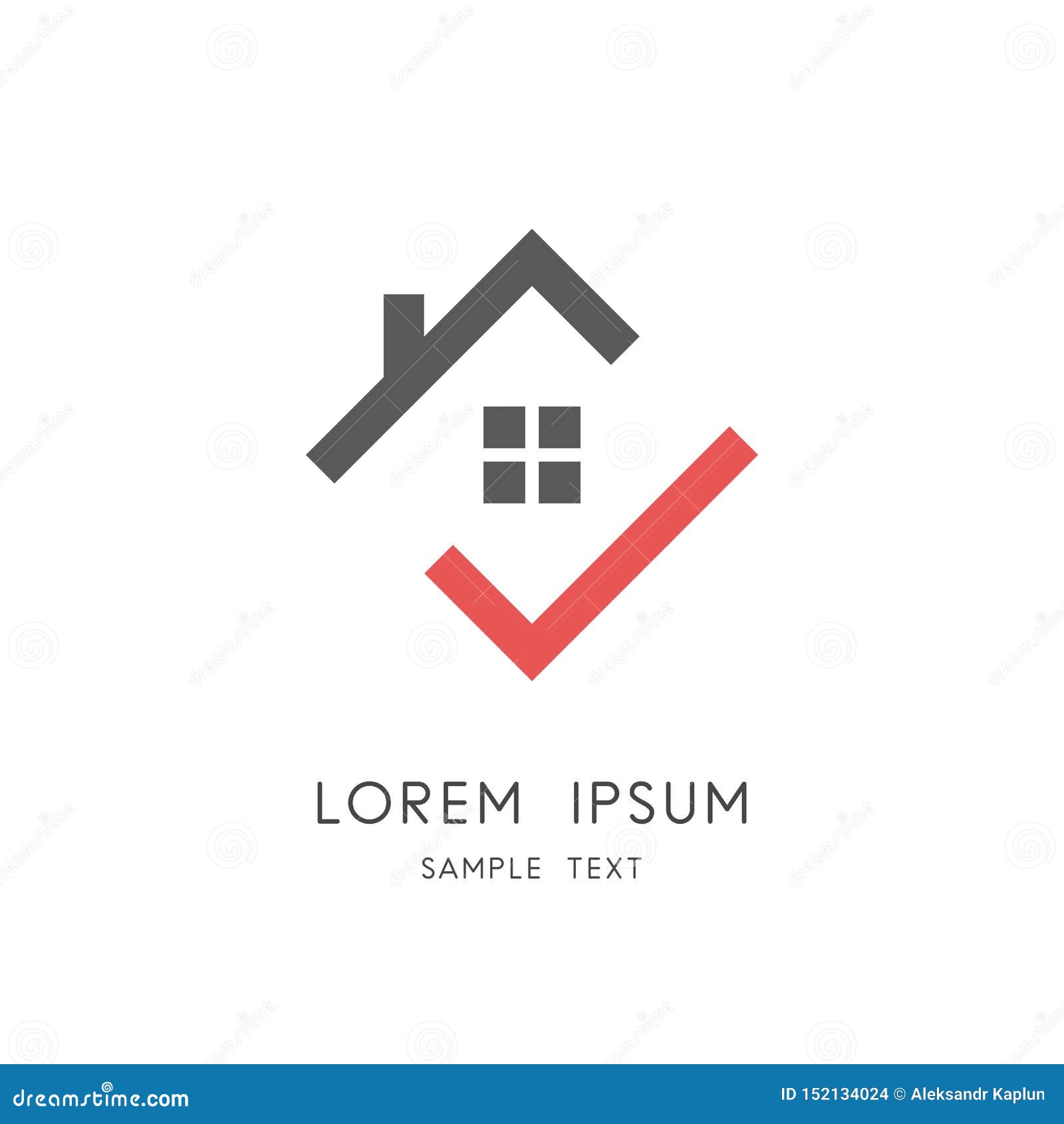 Home and Check Mark - House Roof with Chimney and Window Stock Vector ...