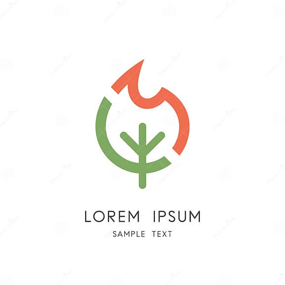 Burning Tree and Forest Fire Logo Stock Vector - Illustration of ...