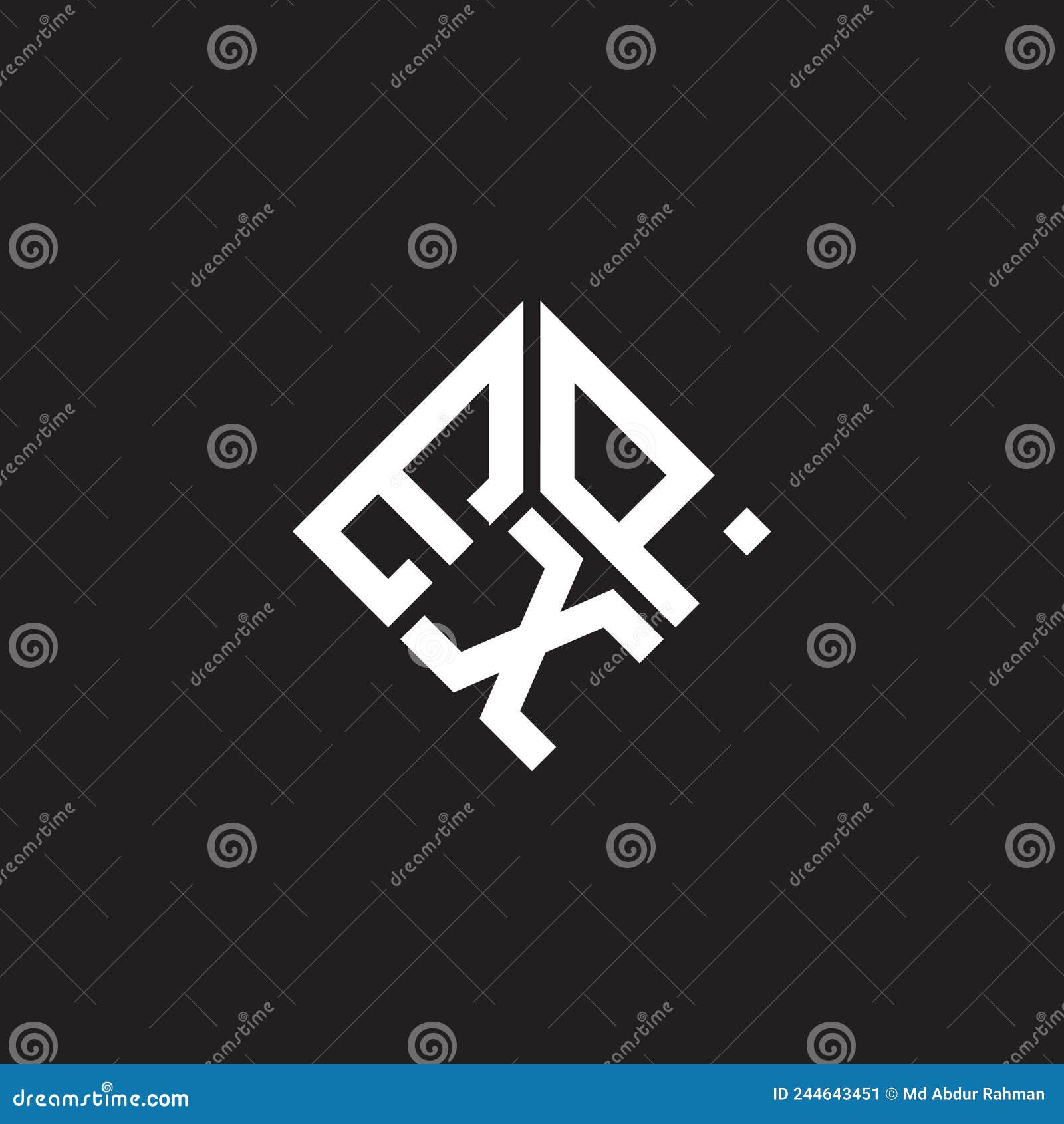 EXP Letter Logo Design On Black Background. EXP Creative Initials ...