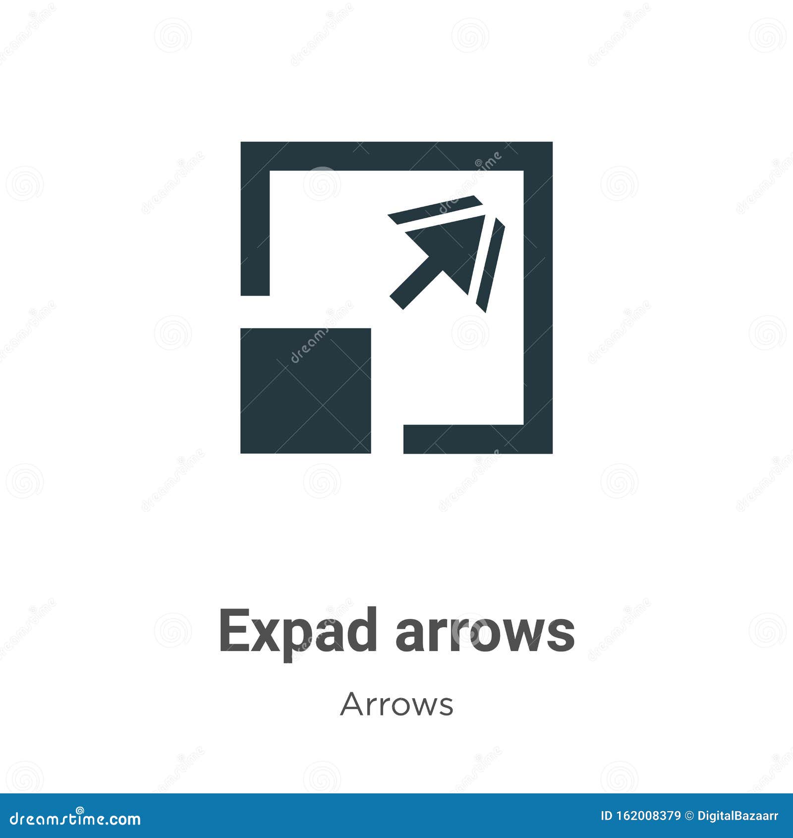 Expad Arrows Vector Icon on White Background. Flat Vector Expad Arrows ...