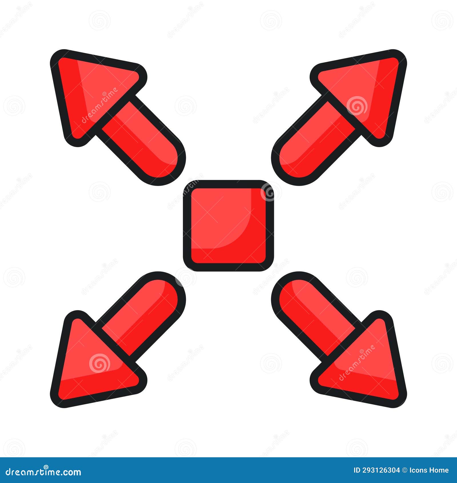 Expand Arrow Vector Design, Ready To Use Icon Stock Vector ...